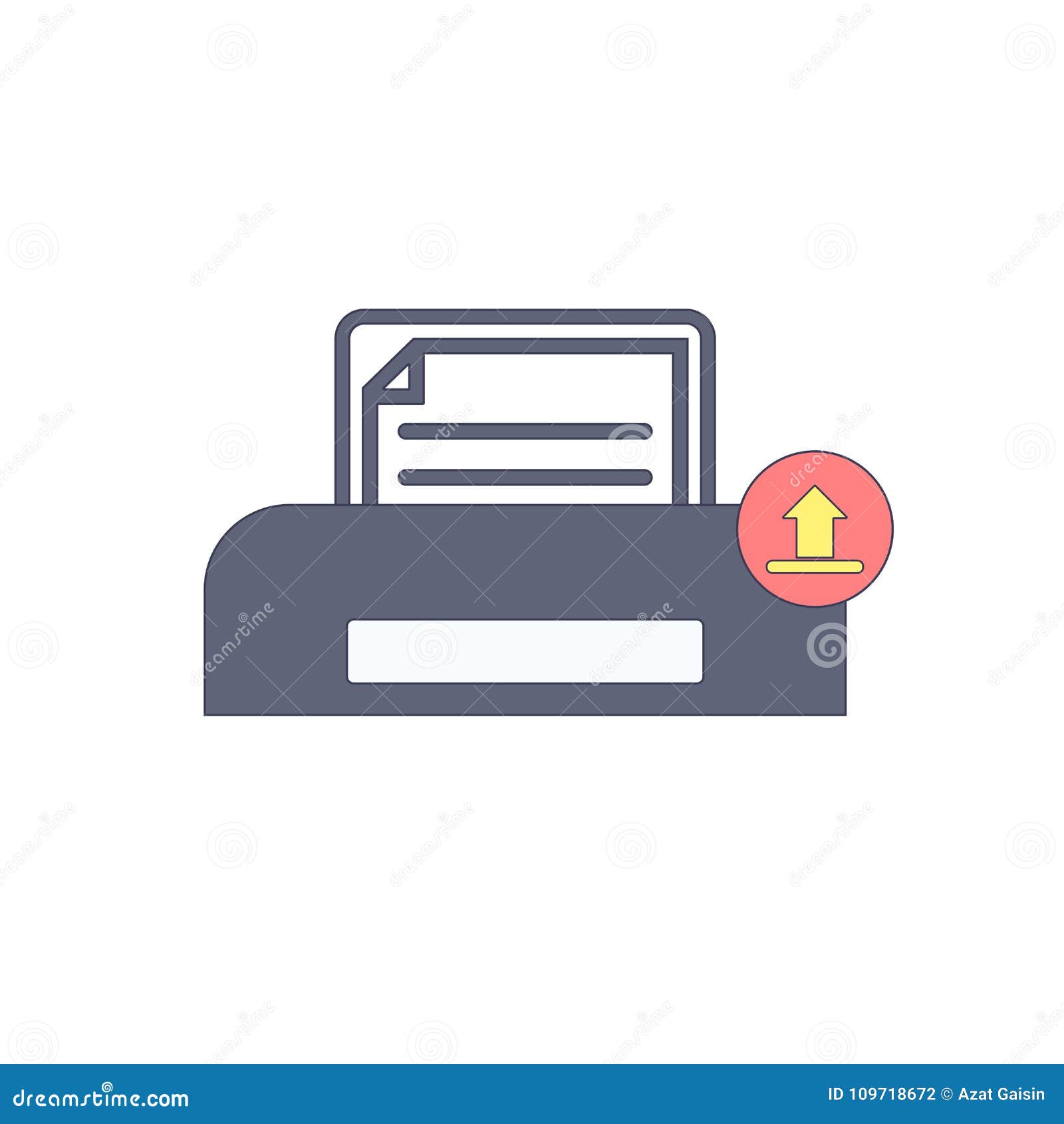 Document, Paper, Print, Printer, Printing, Upload Icon Stock Vector ...