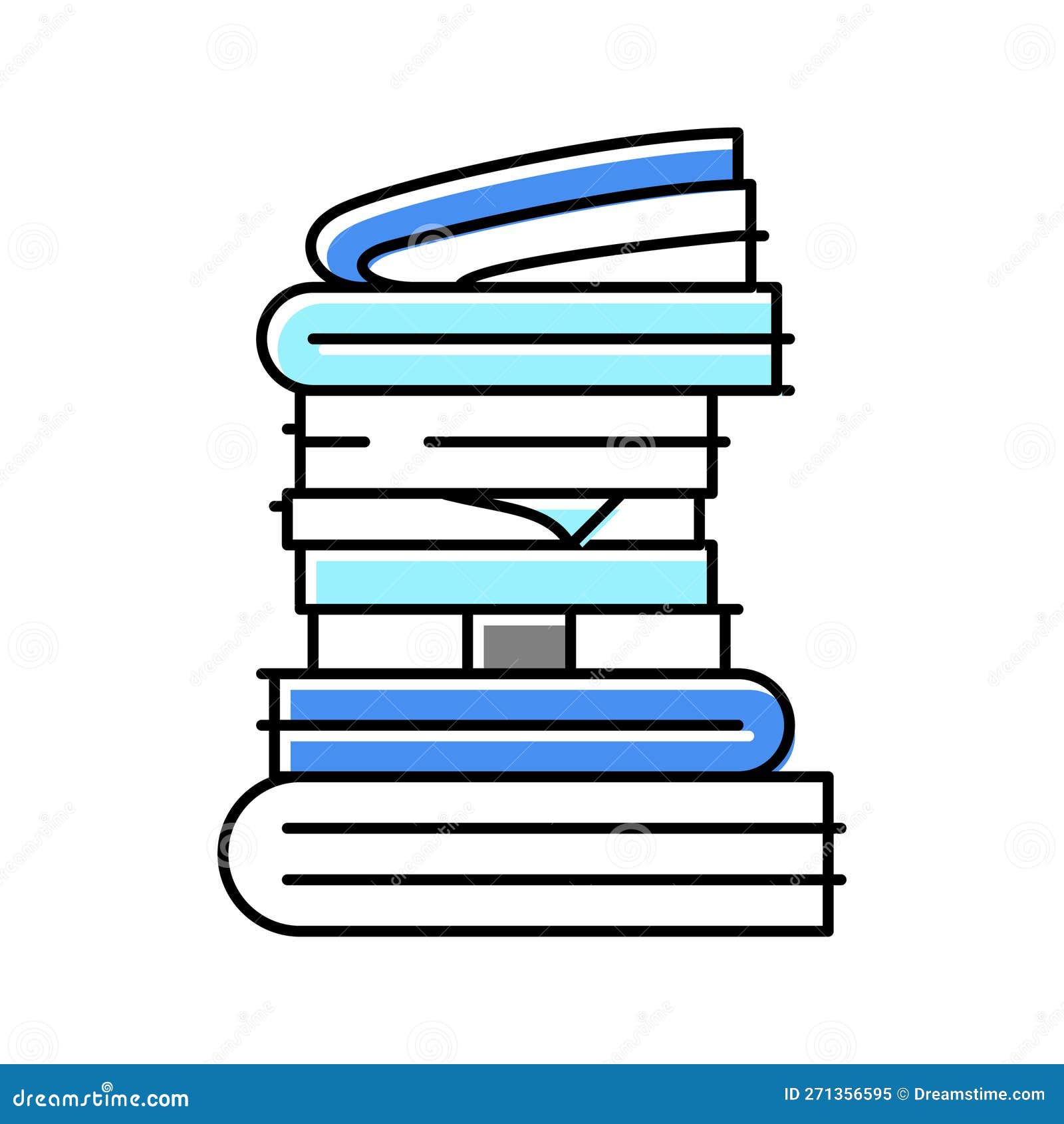 Document Paper Stack Color Icon Vector Illustration Stock Vector ...