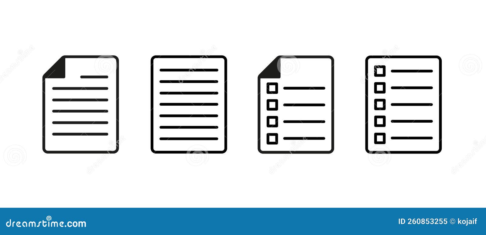 Document or Paper Vector Icons Set. Edit Document Symbol Stock Vector ...