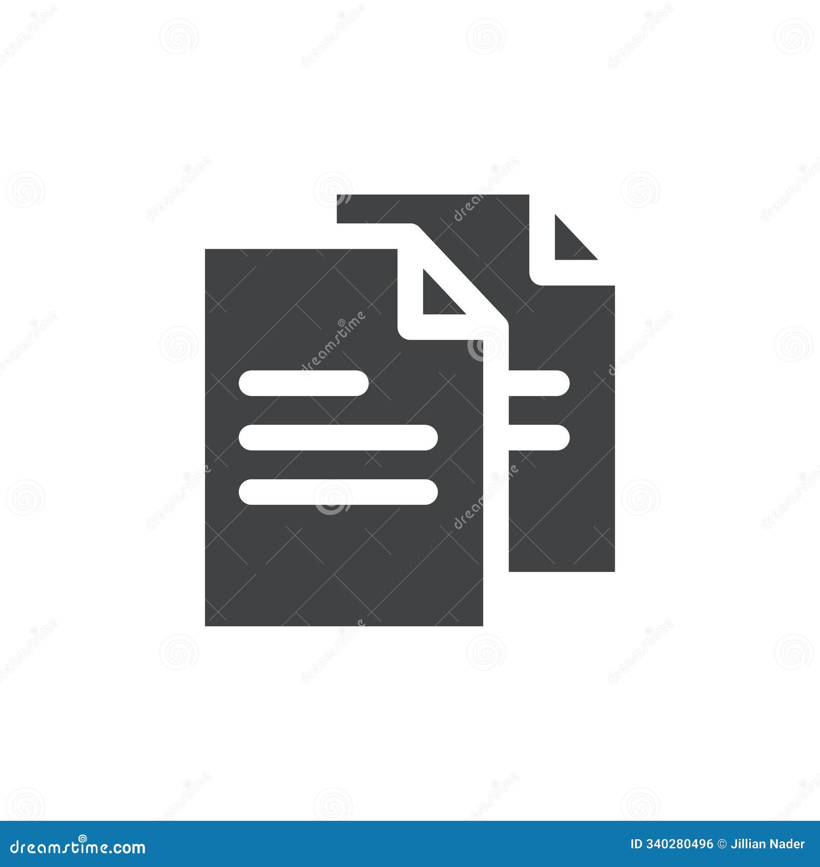 Document Papers Icon Simple Vector Symbol Stock Vector - Illustration ...