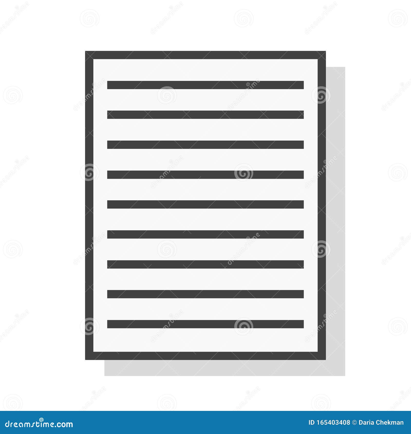 Document Papers Line Icon, Outline Vector Sign Isolated on White ...