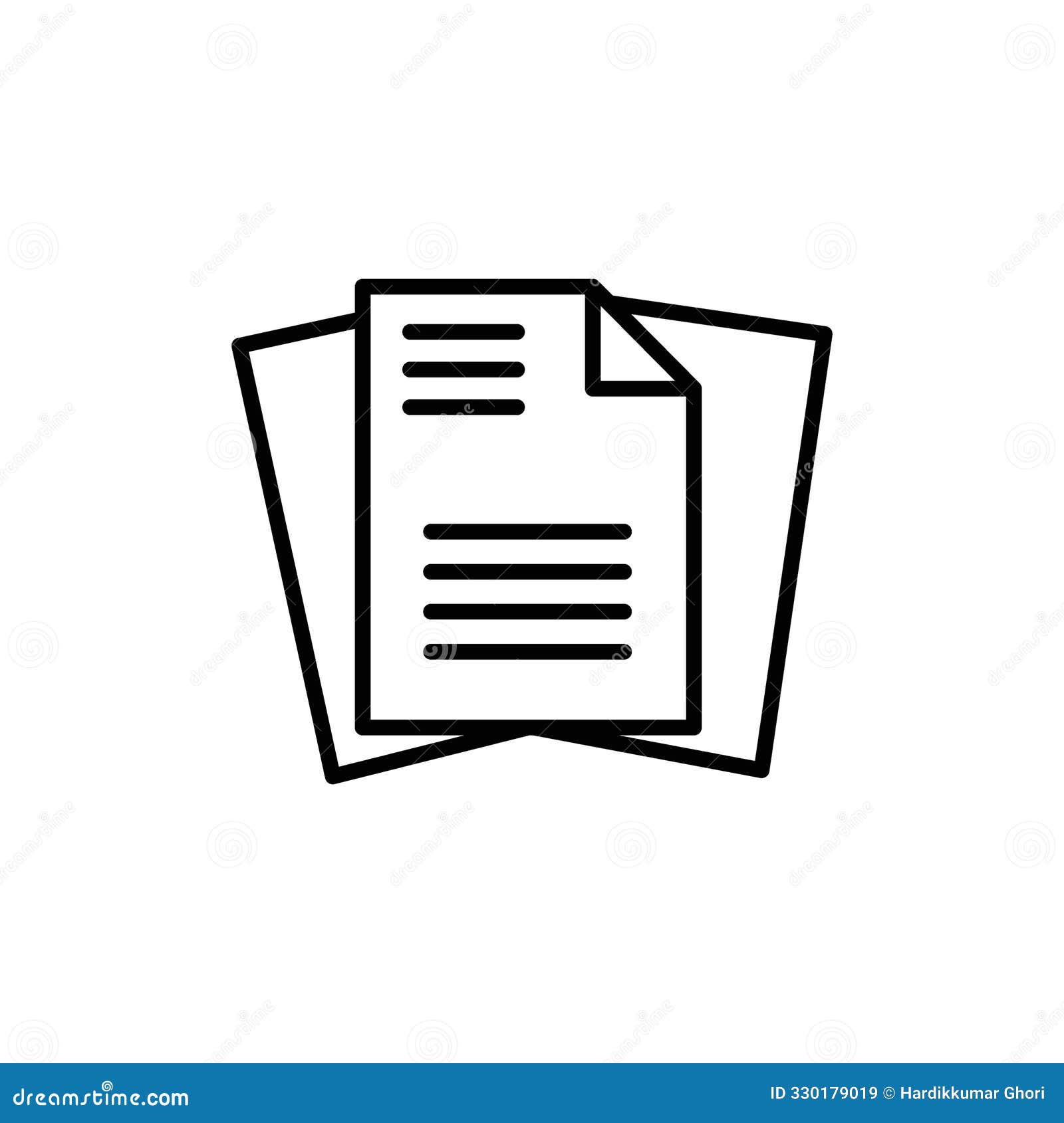 Document papers pile icon stock vector. Illustration of page - 330179019