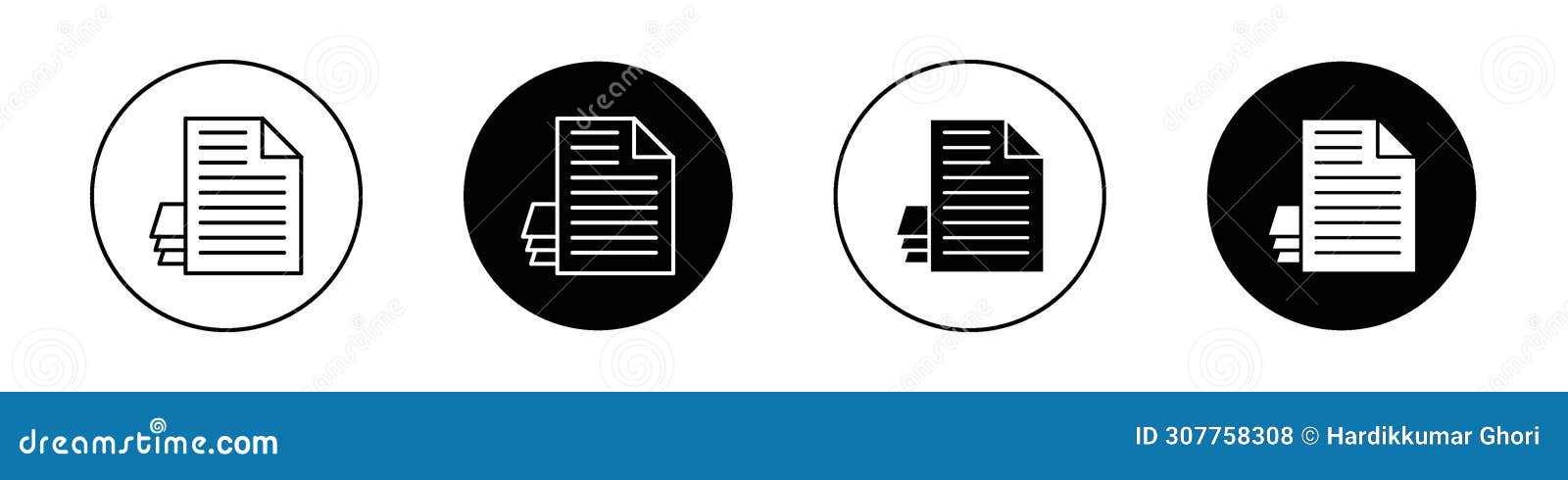 Document papers pile icon stock vector. Illustration of computer ...