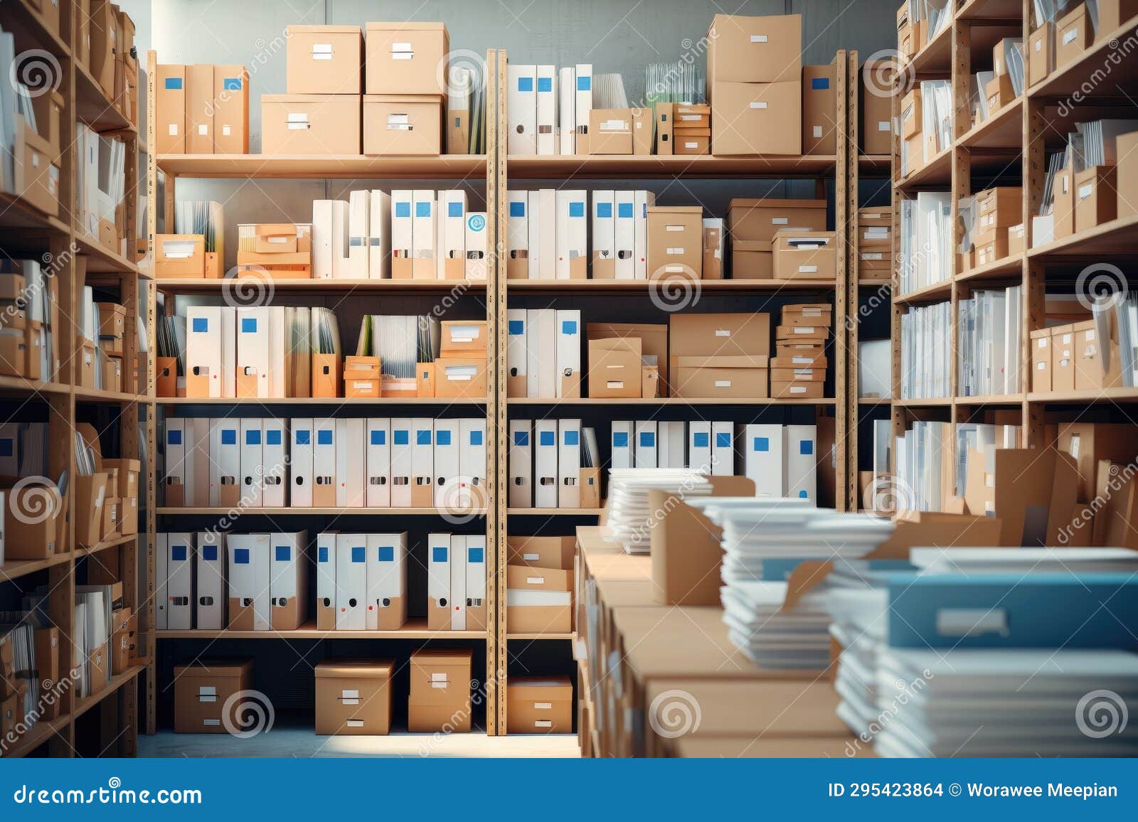 Document and Paperwork File Store. Generative AI Stock Photo - Image of ...