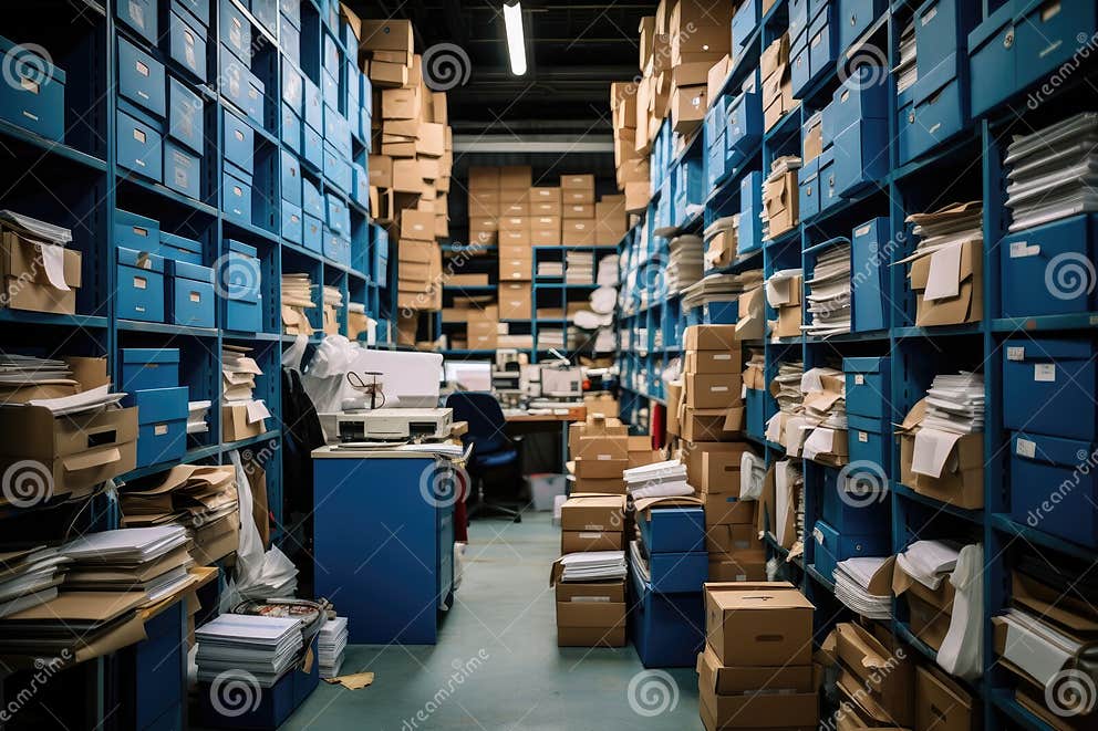 Document and Paperwork File Store. Generative AI Stock Photo - Image of ...