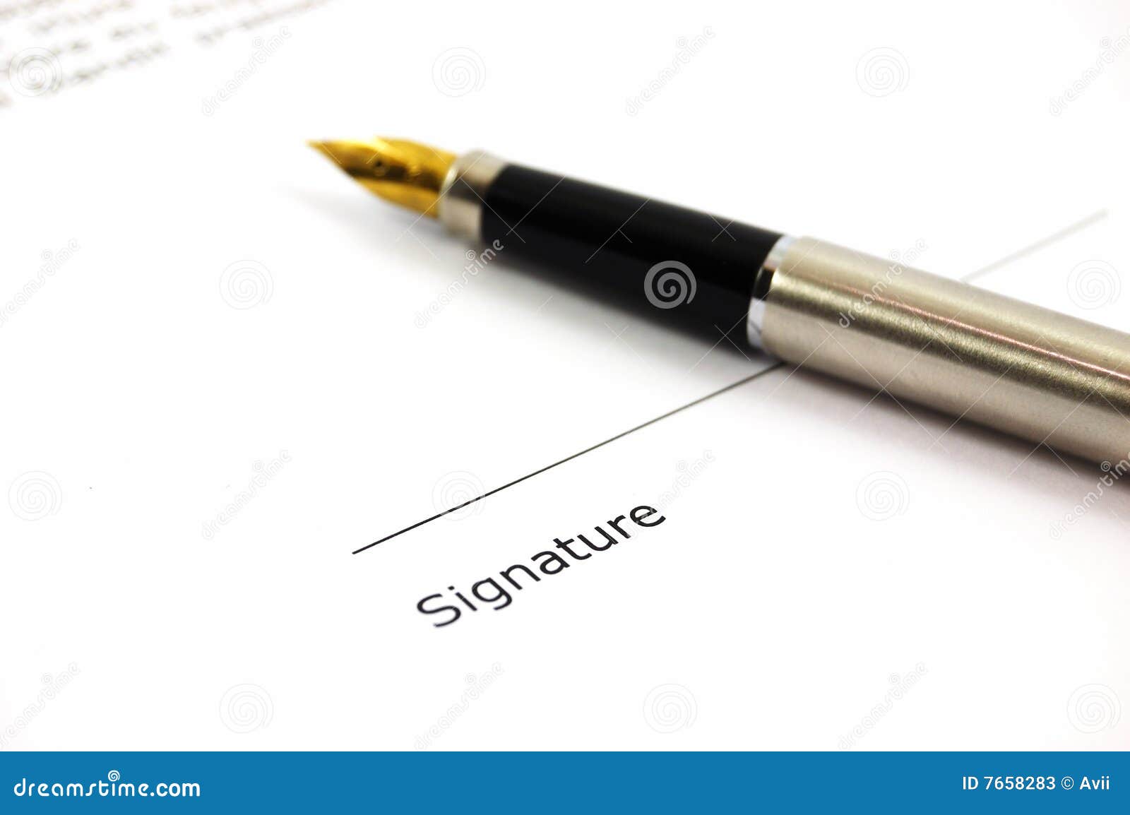 A document and a pen stock image. Image of document, success - 7658283