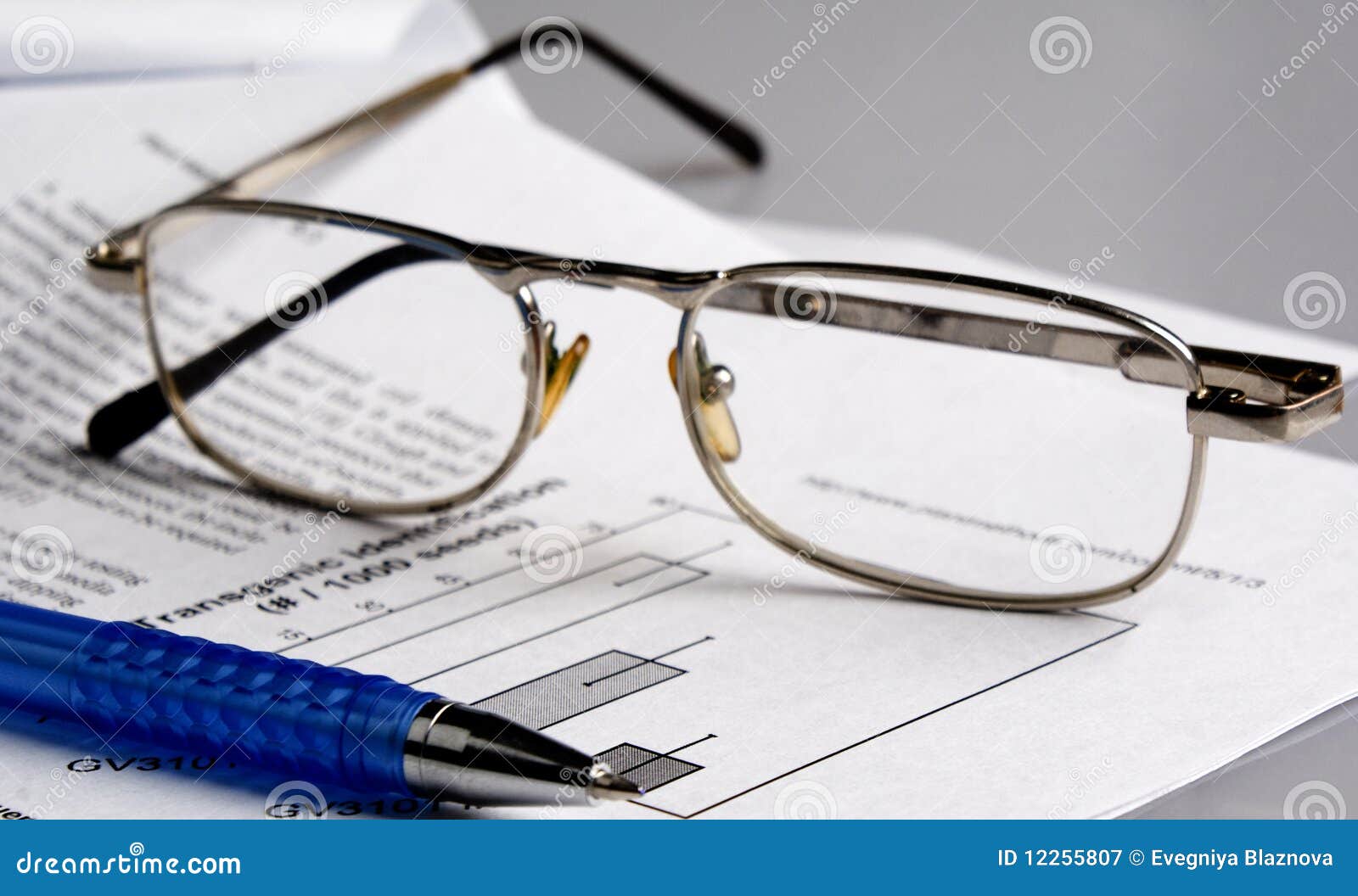 The document, pen, glass stock image. Image of concepts - 12255807
