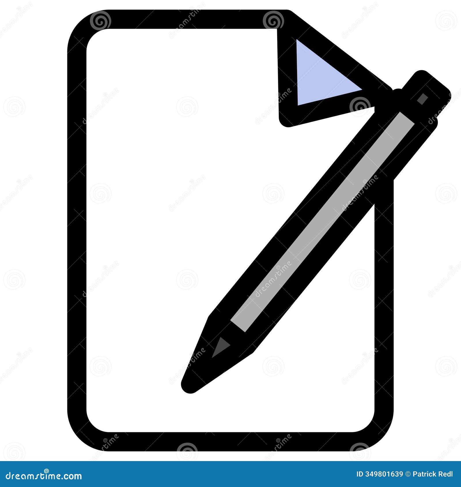Document with Pen Icon Symbol - Answering a Survey or Multiple Choice ...