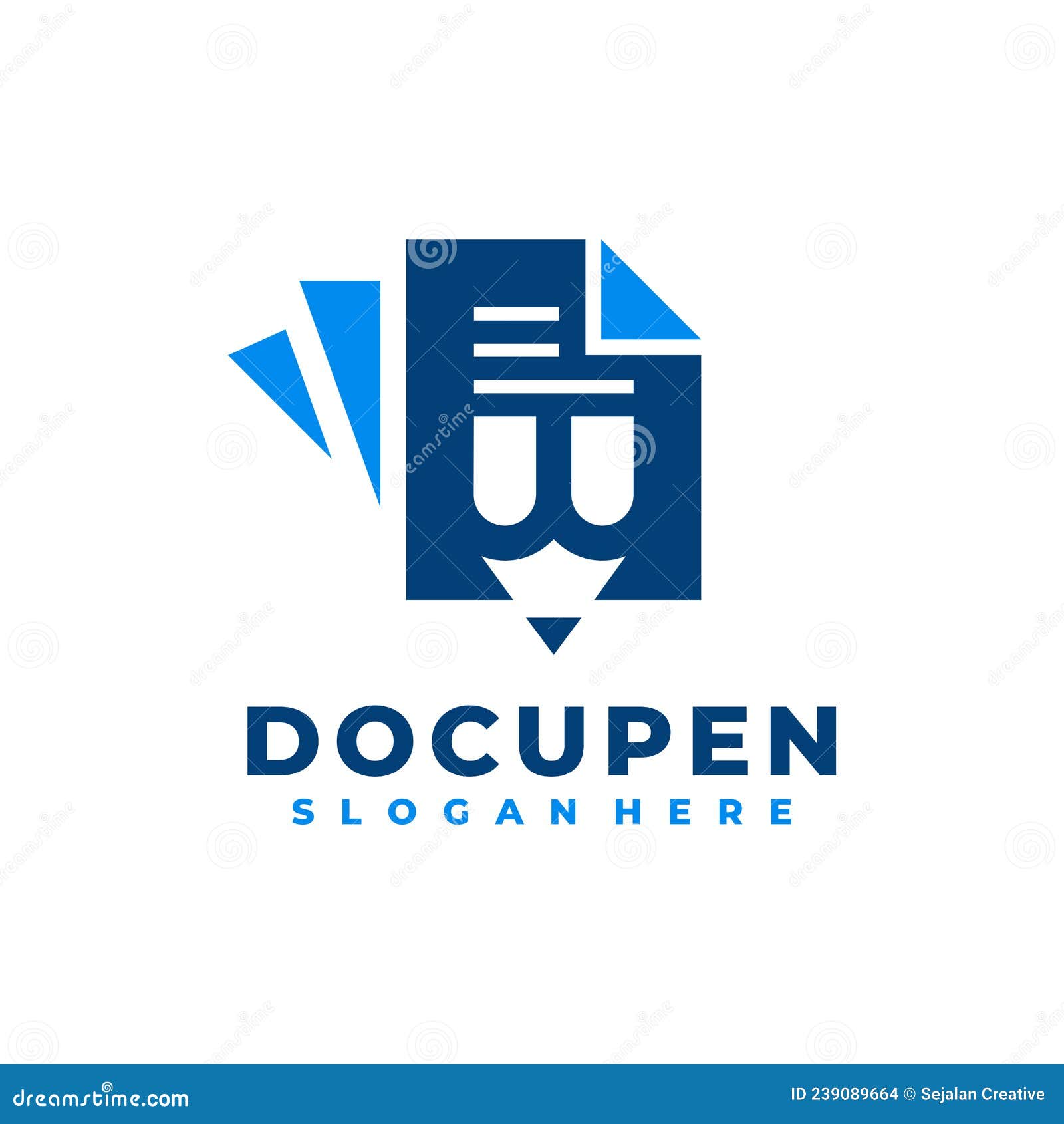 Document and Pen Logo Design Stock Vector - Illustration of graphic ...
