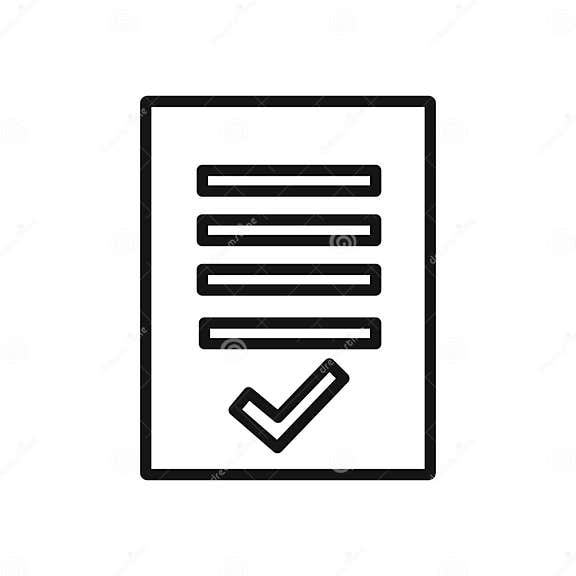 Document Petition Icon Linear Graphics Set Vector Stock Illustration ...