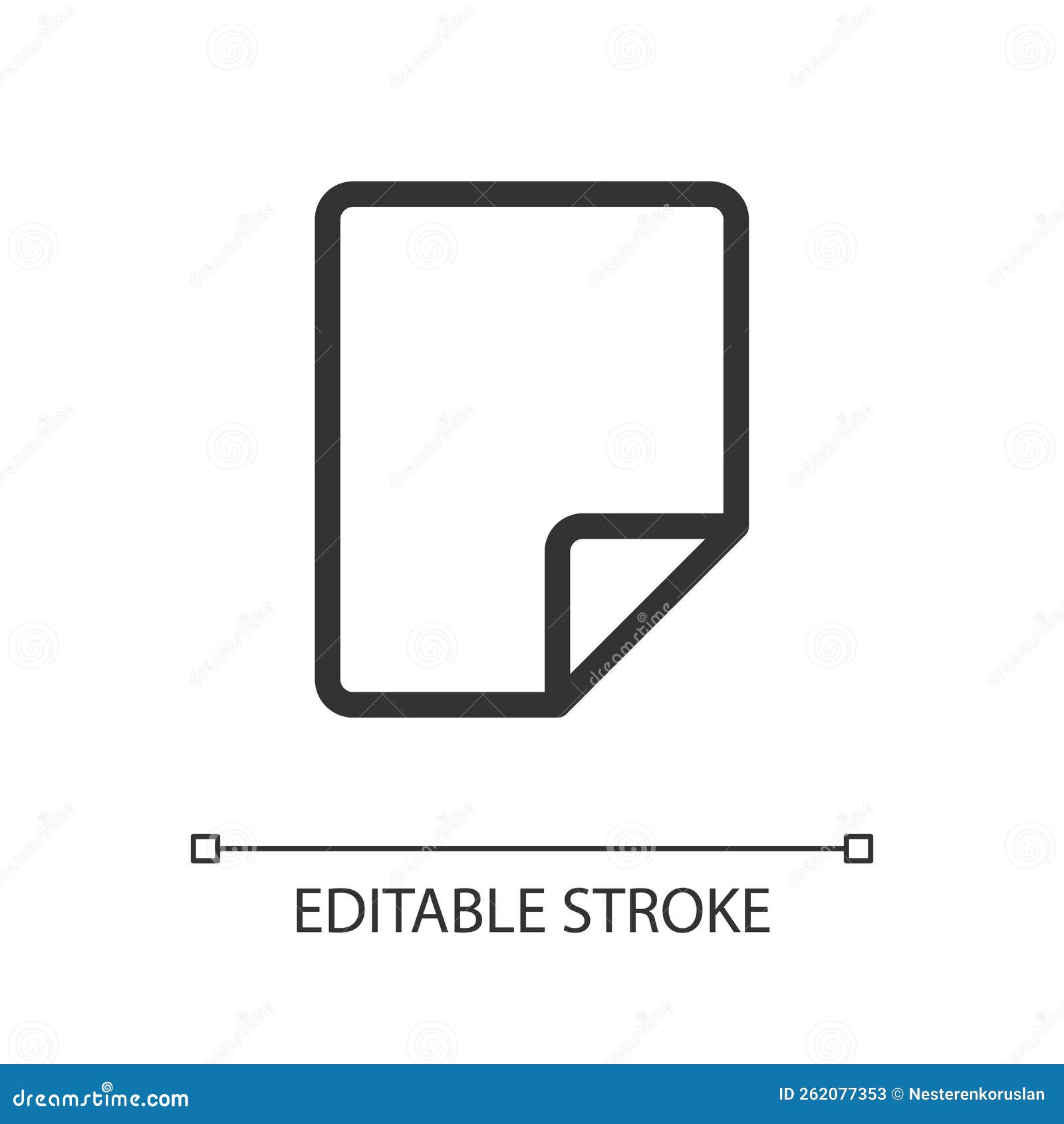 Document Pixel Perfect Linear Ui Icon Stock Vector - Illustration of application, list: 262077353