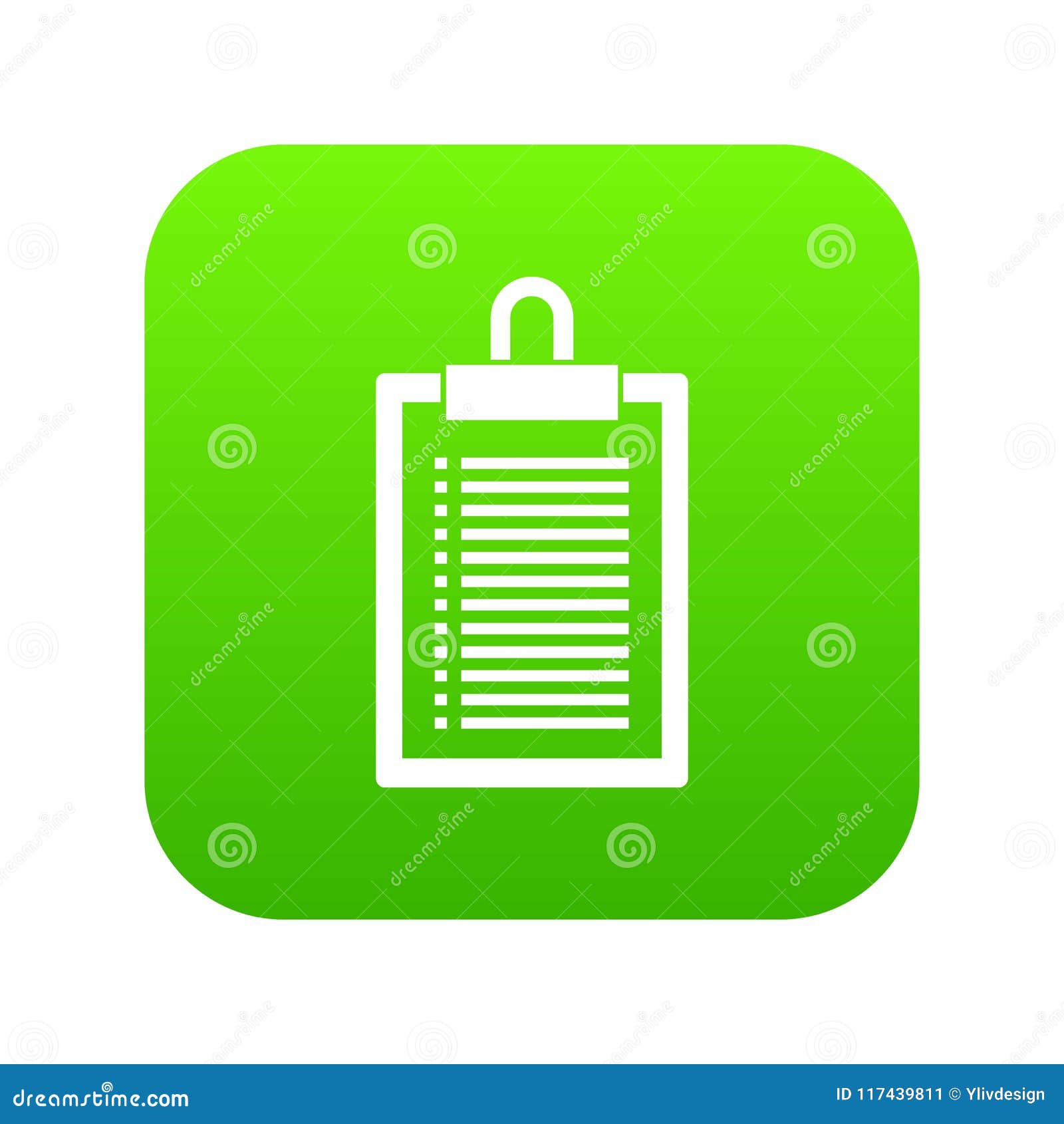 Document Plan Icon Digital Green Stock Vector - Illustration of mark ...