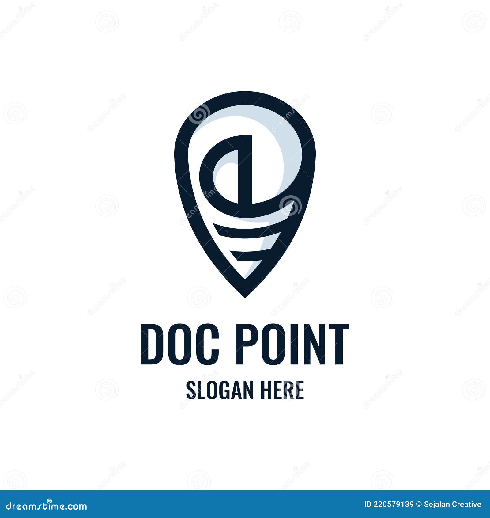 Document Point Logo Design Template Stock Vector - Illustration of ...