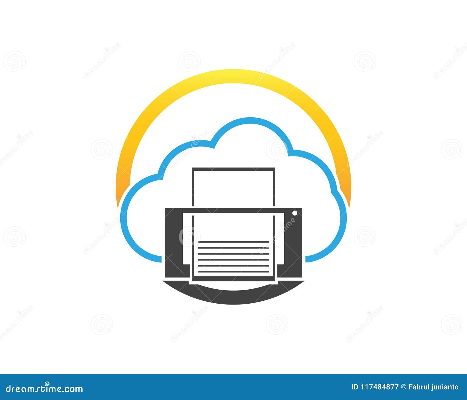 Document Printer Logo Template Stock Vector - Illustration of message ...