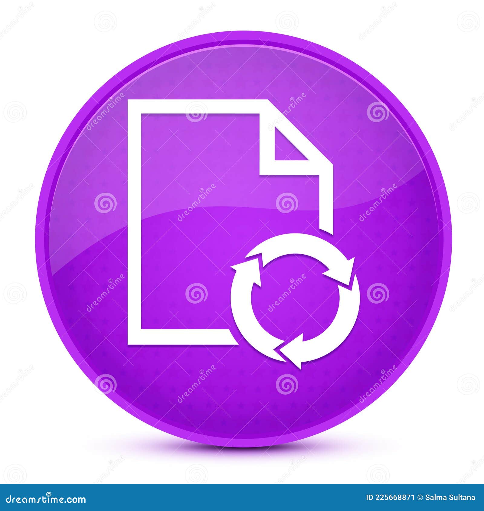 Document Process Aesthetic Glossy Purple Round Button Abstract Stock ...
