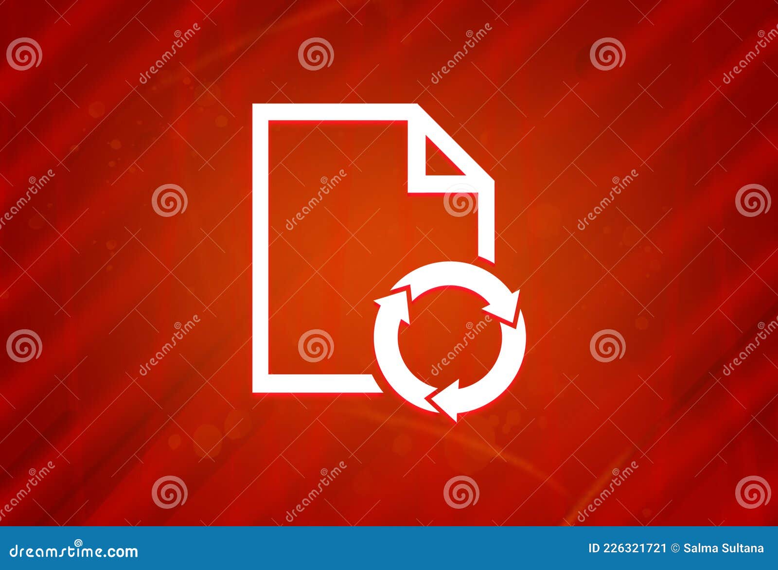 Document Process Icon Isolated on Abstract Red Gradient Magnificence ...