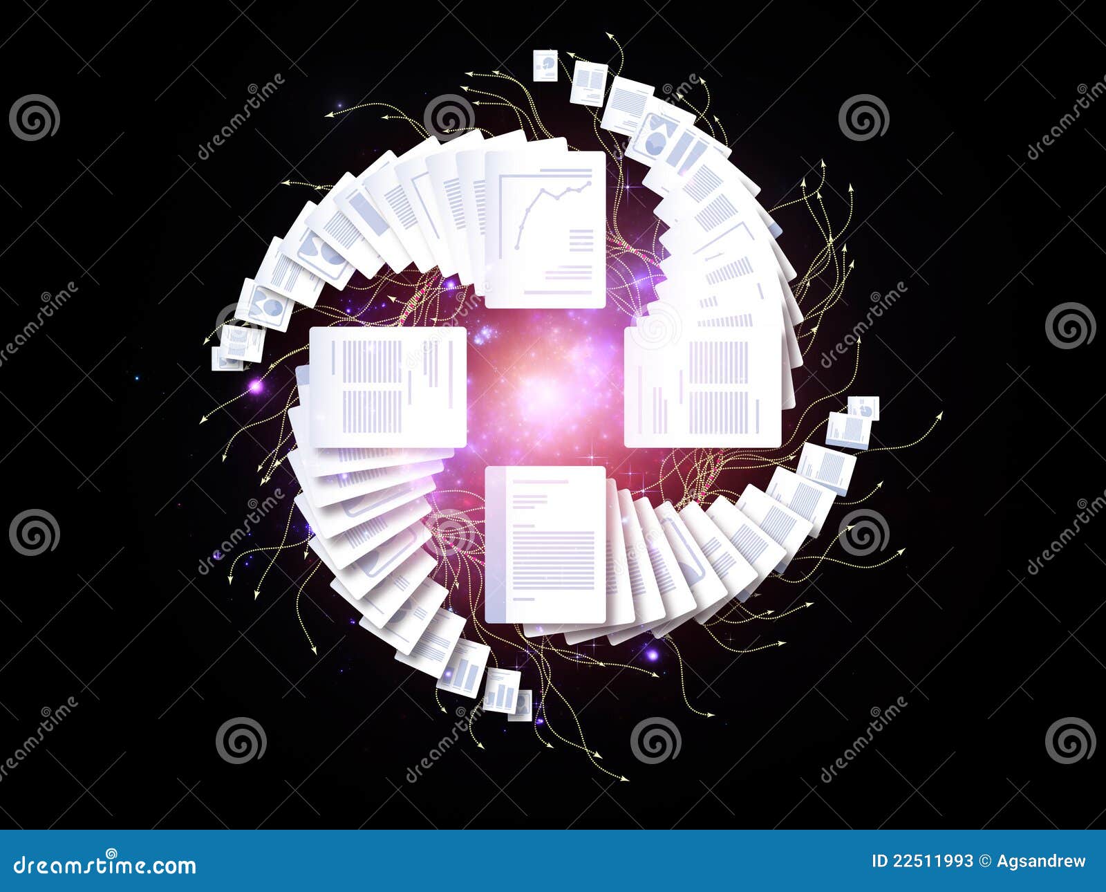 Document Processing stock illustration. Illustration of form - 22511993