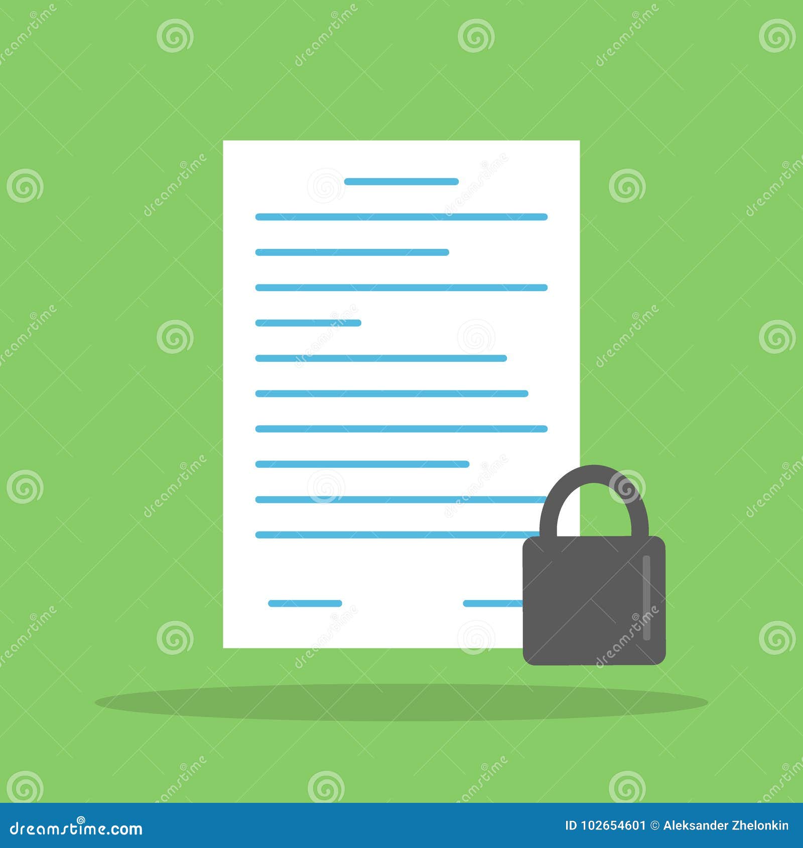 Document Protection. Concept of Information Security Stock Vector ...