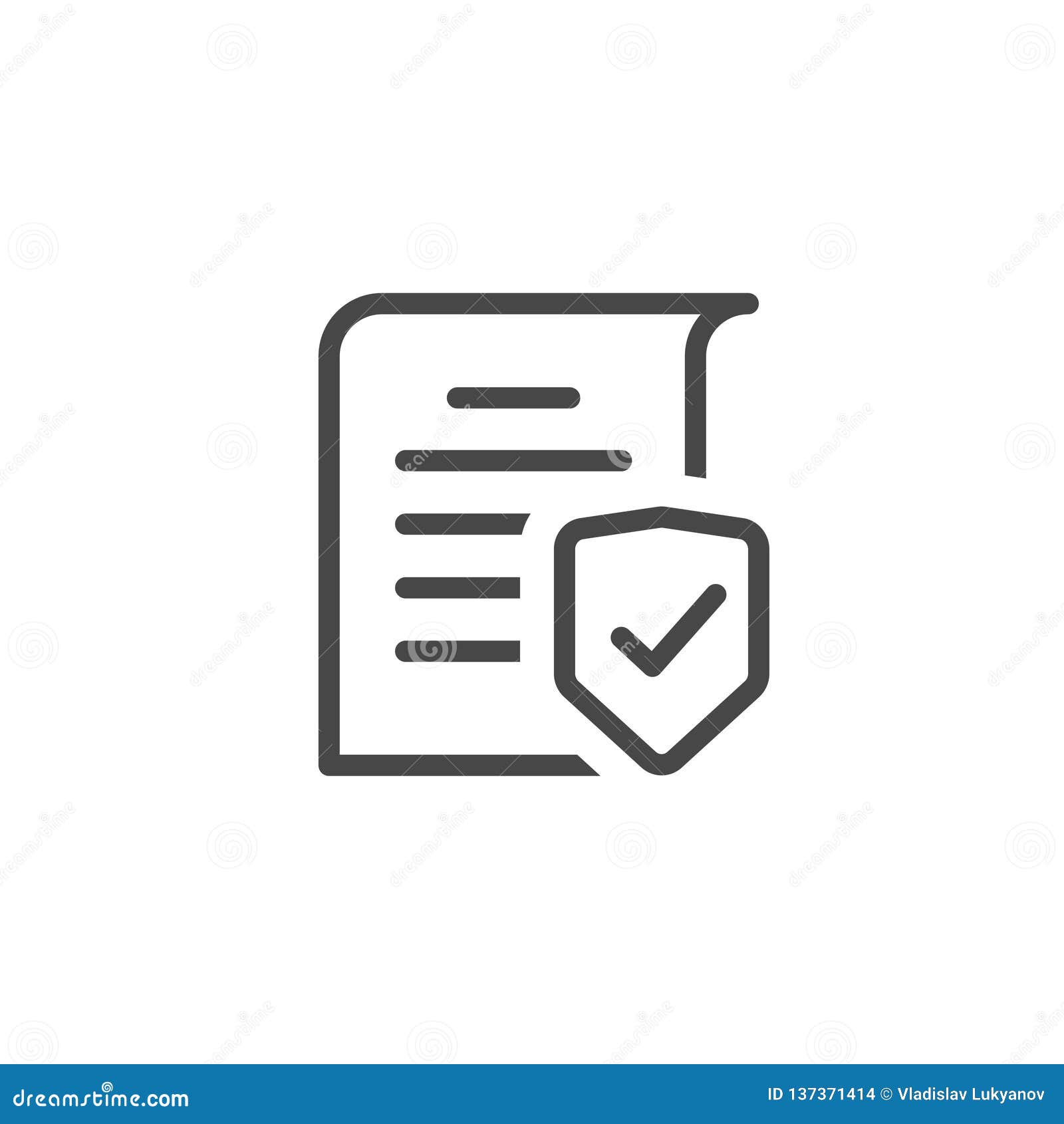 Document Protection Concept Line Art Outline, Confidential Information ...