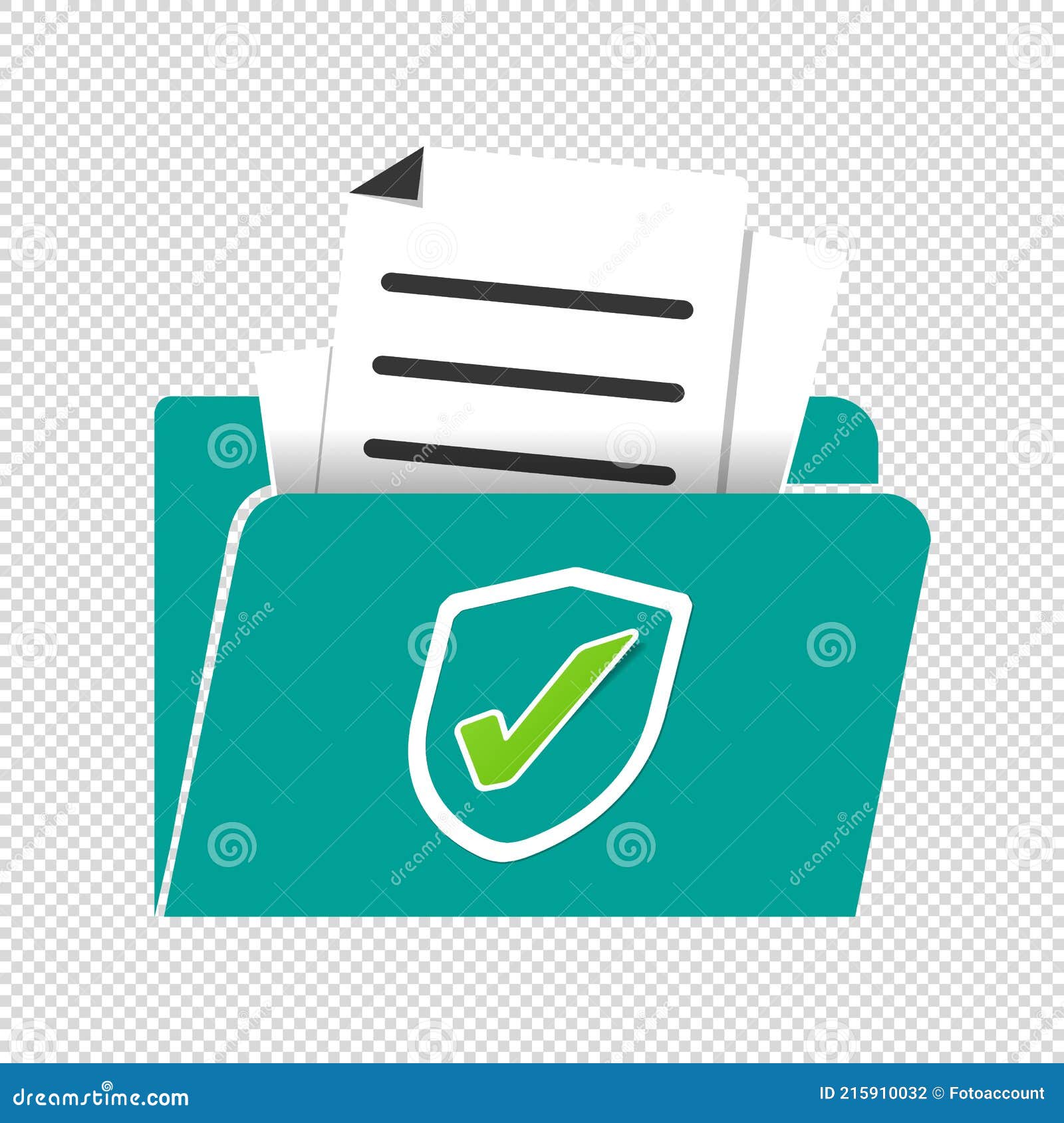 Document Protection Concept - Vector Illustration Isolated on ...