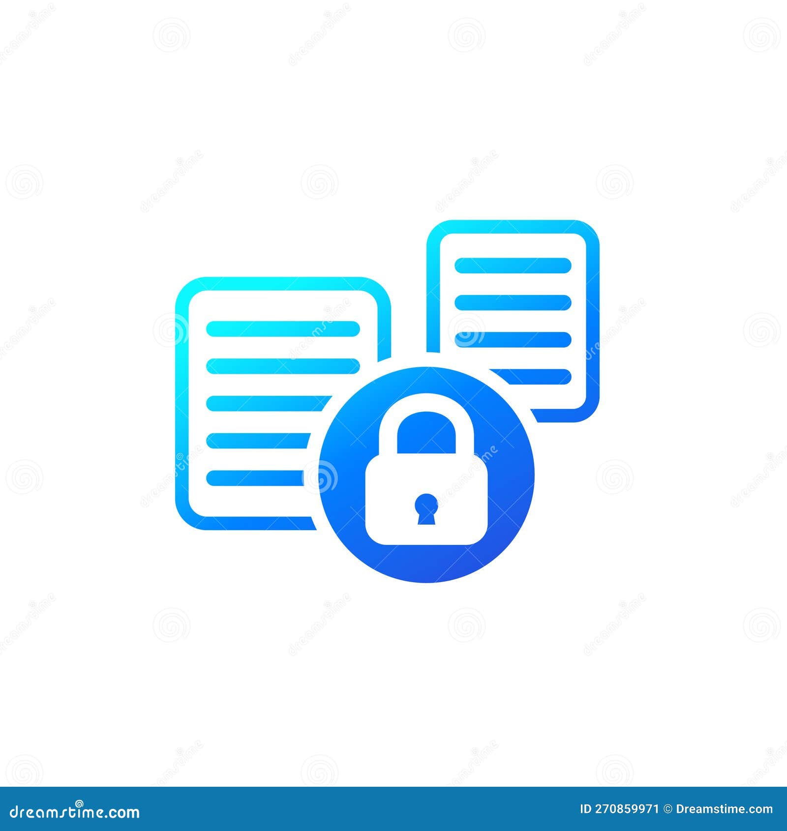 Document Protection Icon, Data Security Vector Stock Vector ...