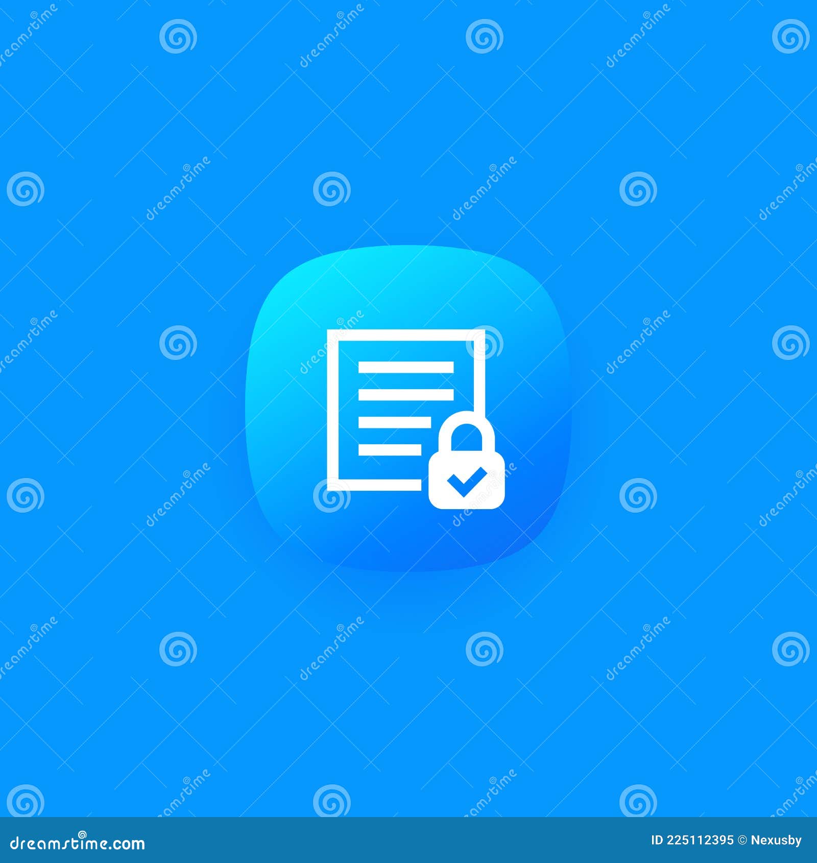 Document Protection Icon for Web and Apps Stock Vector - Illustration ...