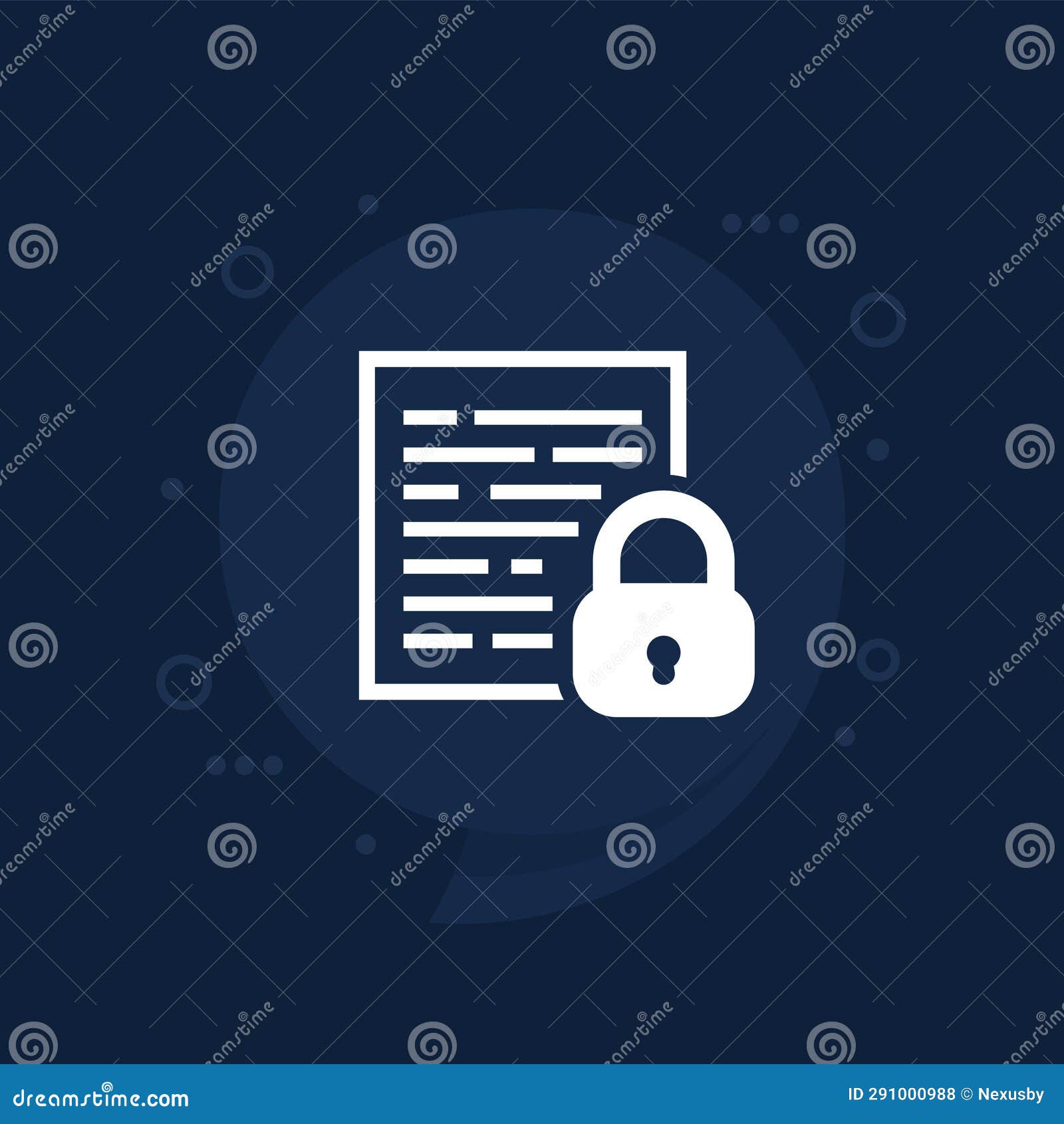 Document Protection, Security Icon for Web Stock Illustration ...