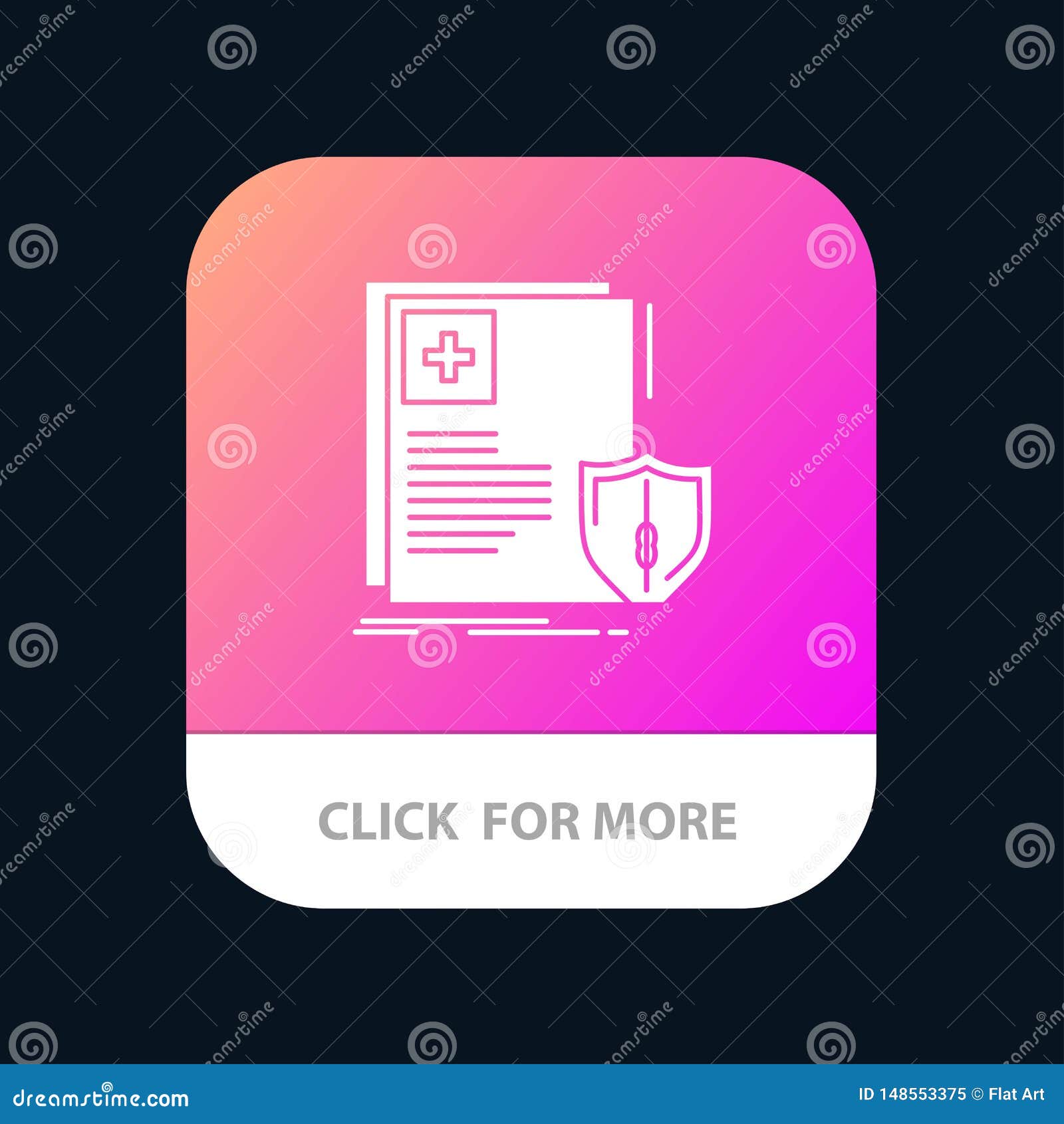 Document, Protection, Shield, Medical, Health Mobile App Button ...