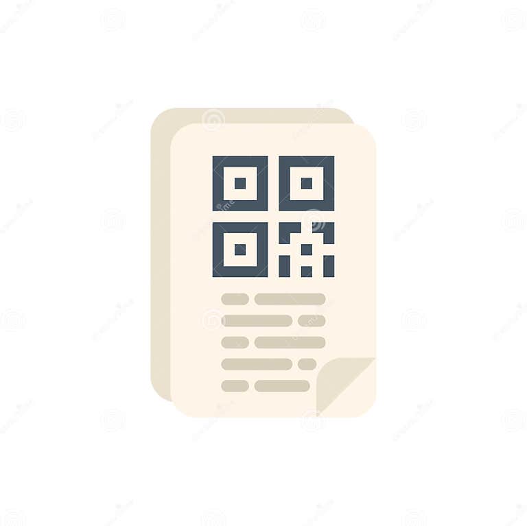 Document with Qr Code Displaying Encrypted Information Stock ...