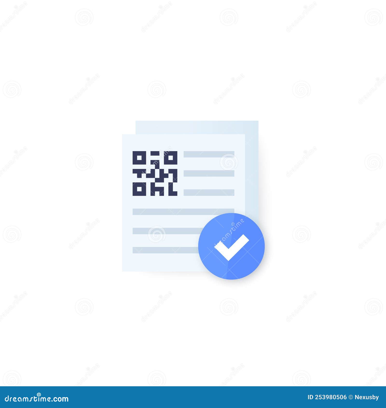 Document with Qr Code Icon, Vector Design Stock Vector - Illustration ...