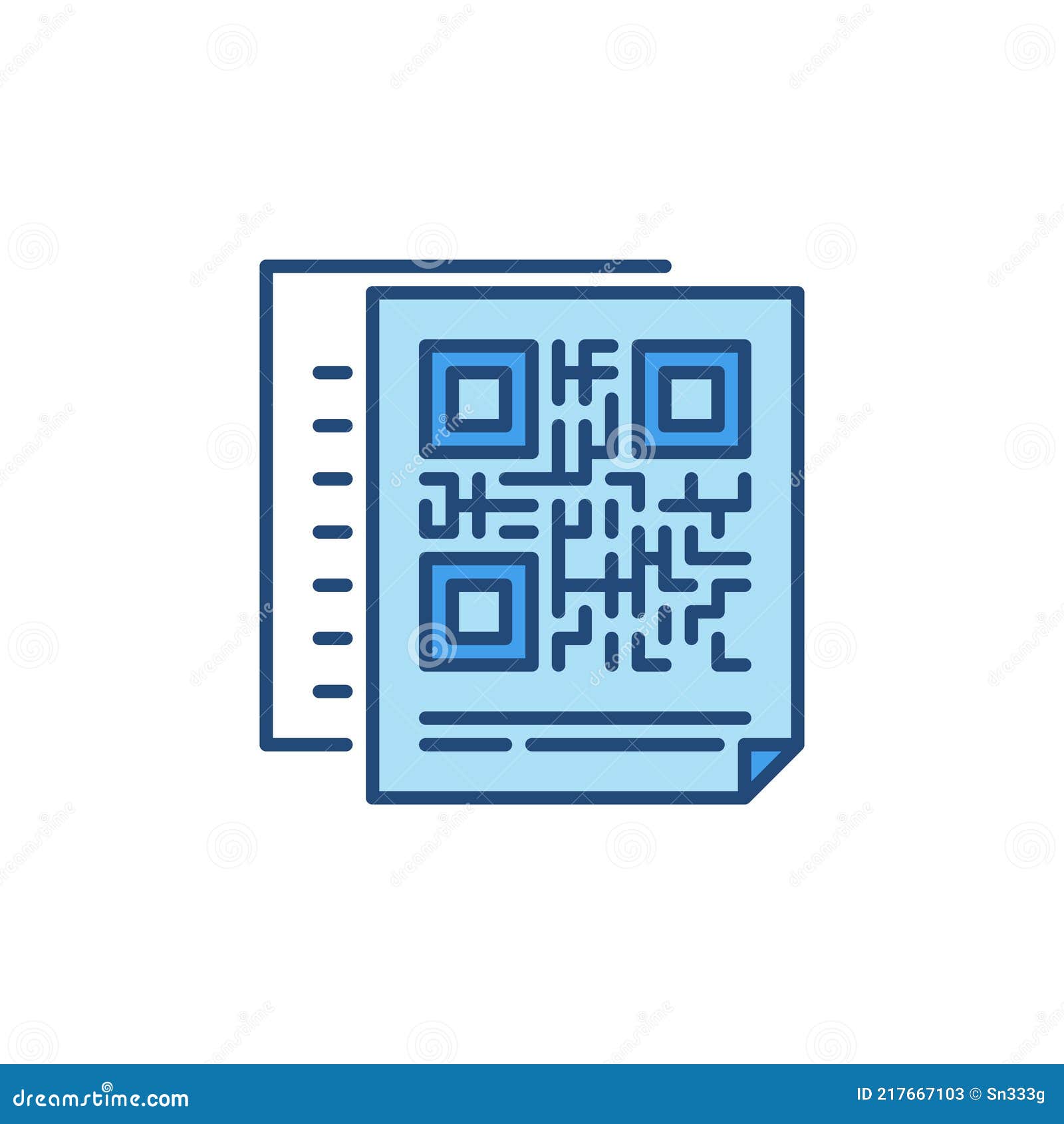 Document with QR Code Vector Concept Colored Icon Stock Vector ...