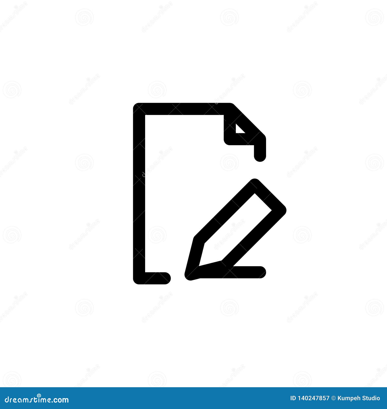 Document Reader Icon with Line Style Vector Illustration Stock Vector ...