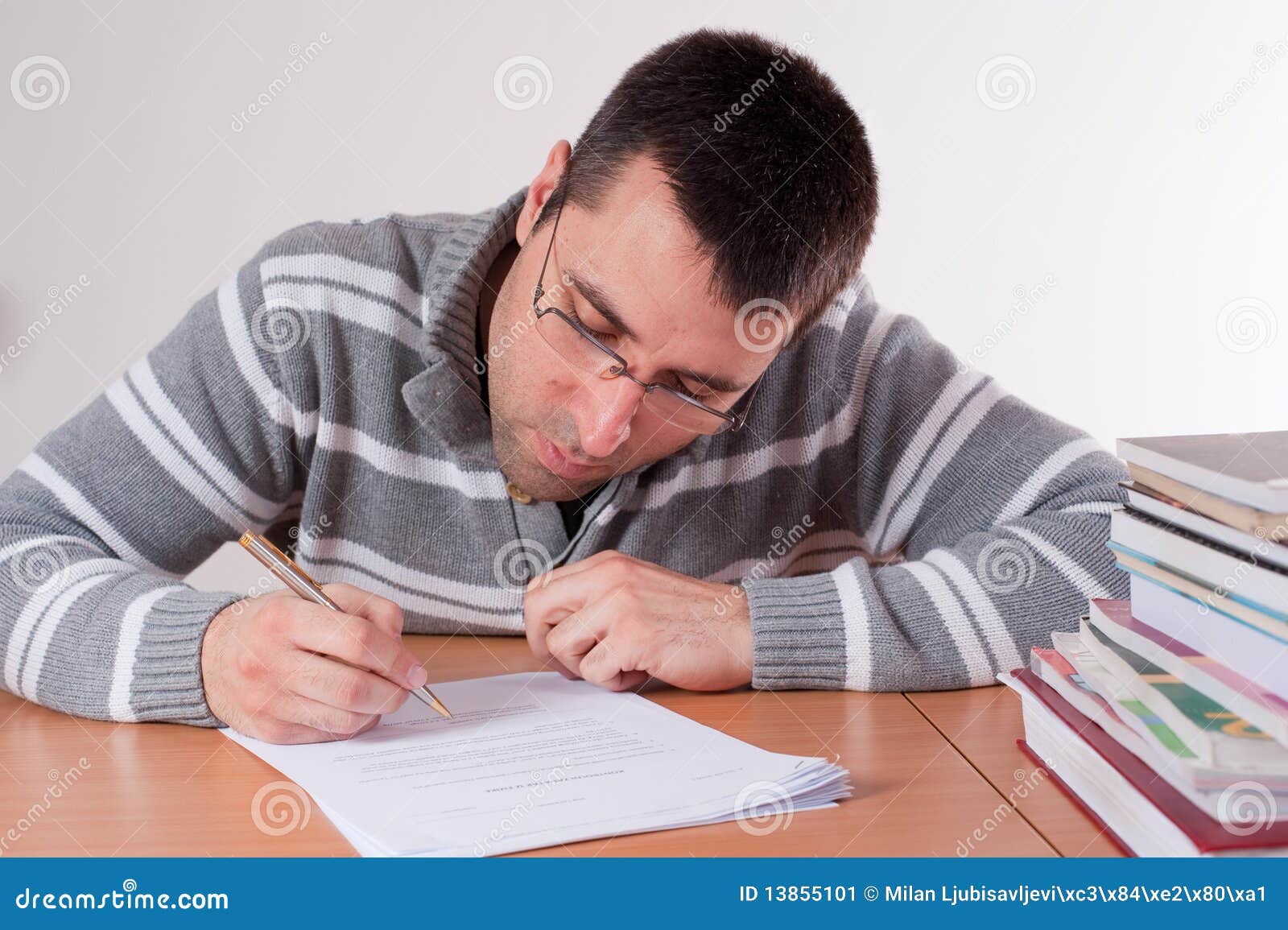 Document Reading stock image. Image of desk, books, document - 13855101