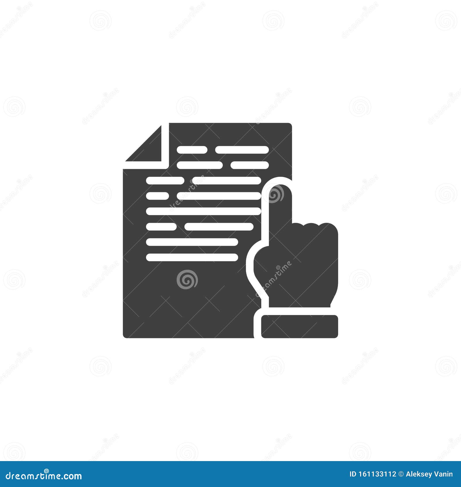 Document Reading Vector Icon Stock Vector - Illustration of reading ...