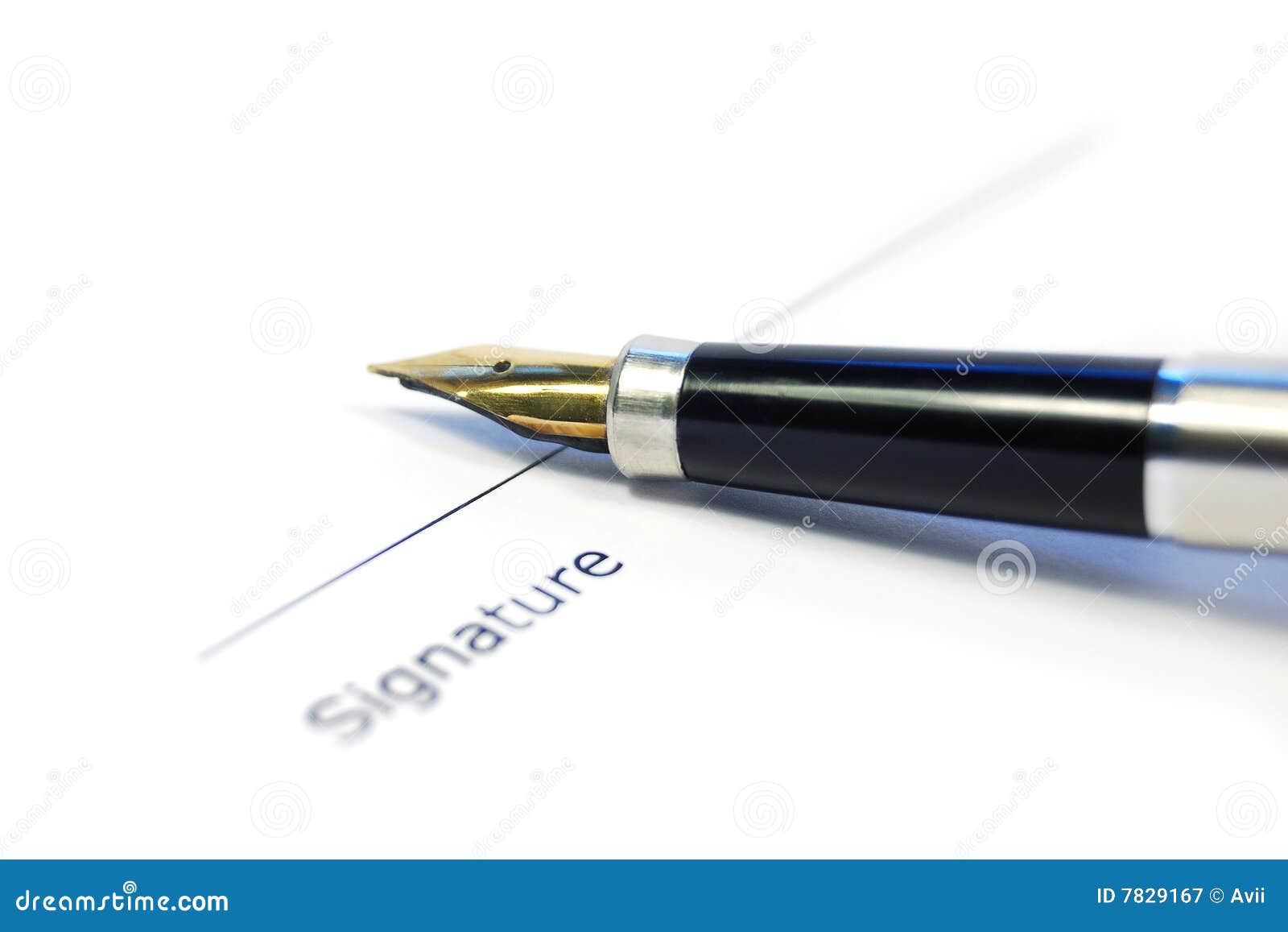 A Document Ready for Signature Stock Image - Image of professional ...