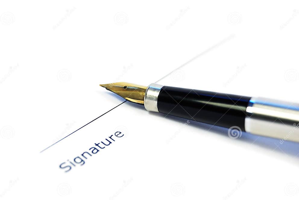 A Document Ready for Signature Stock Photo - Image of lawyer, paper ...