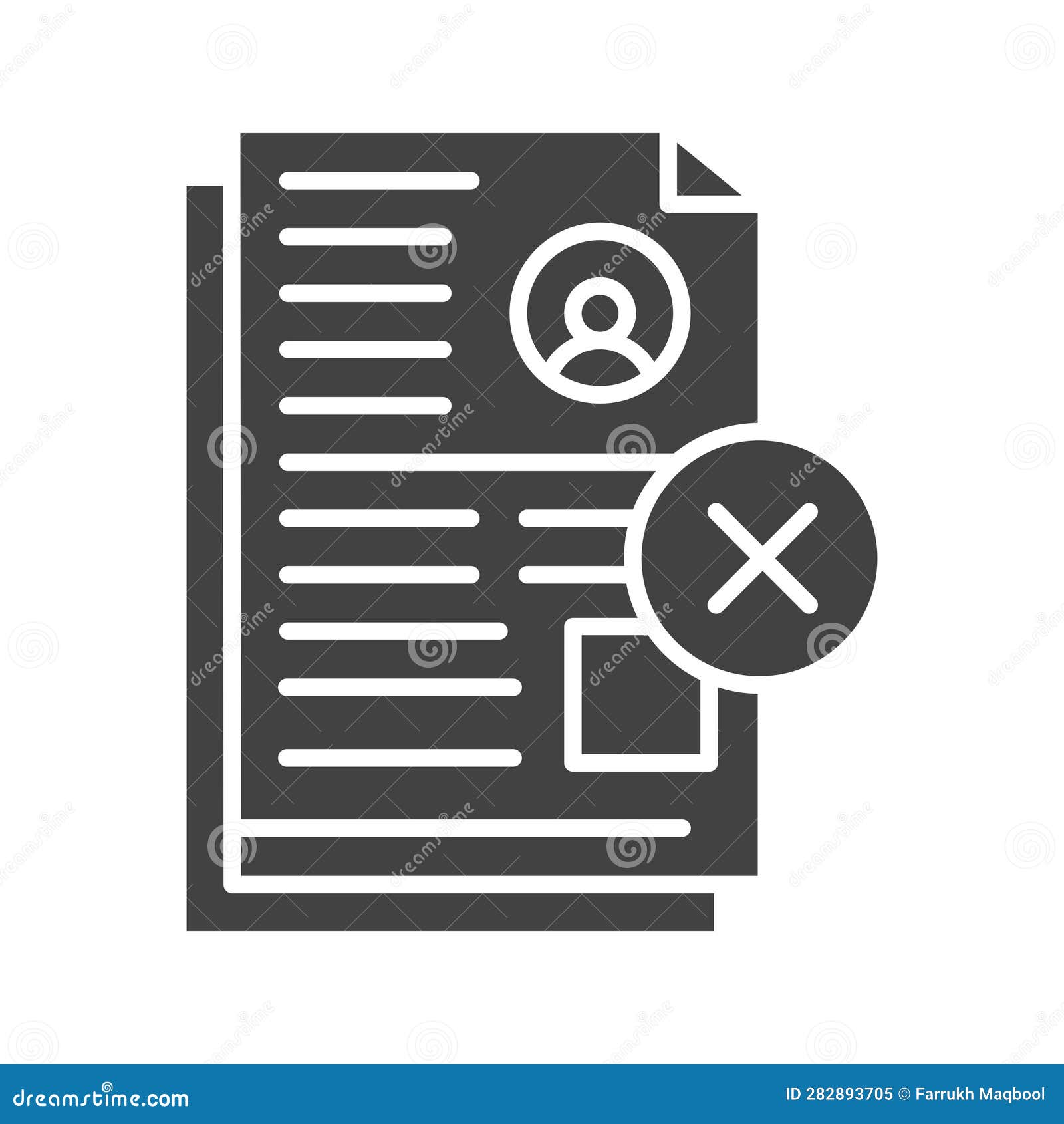 Document Rejected Icon Image. Stock Vector - Illustration of design ...