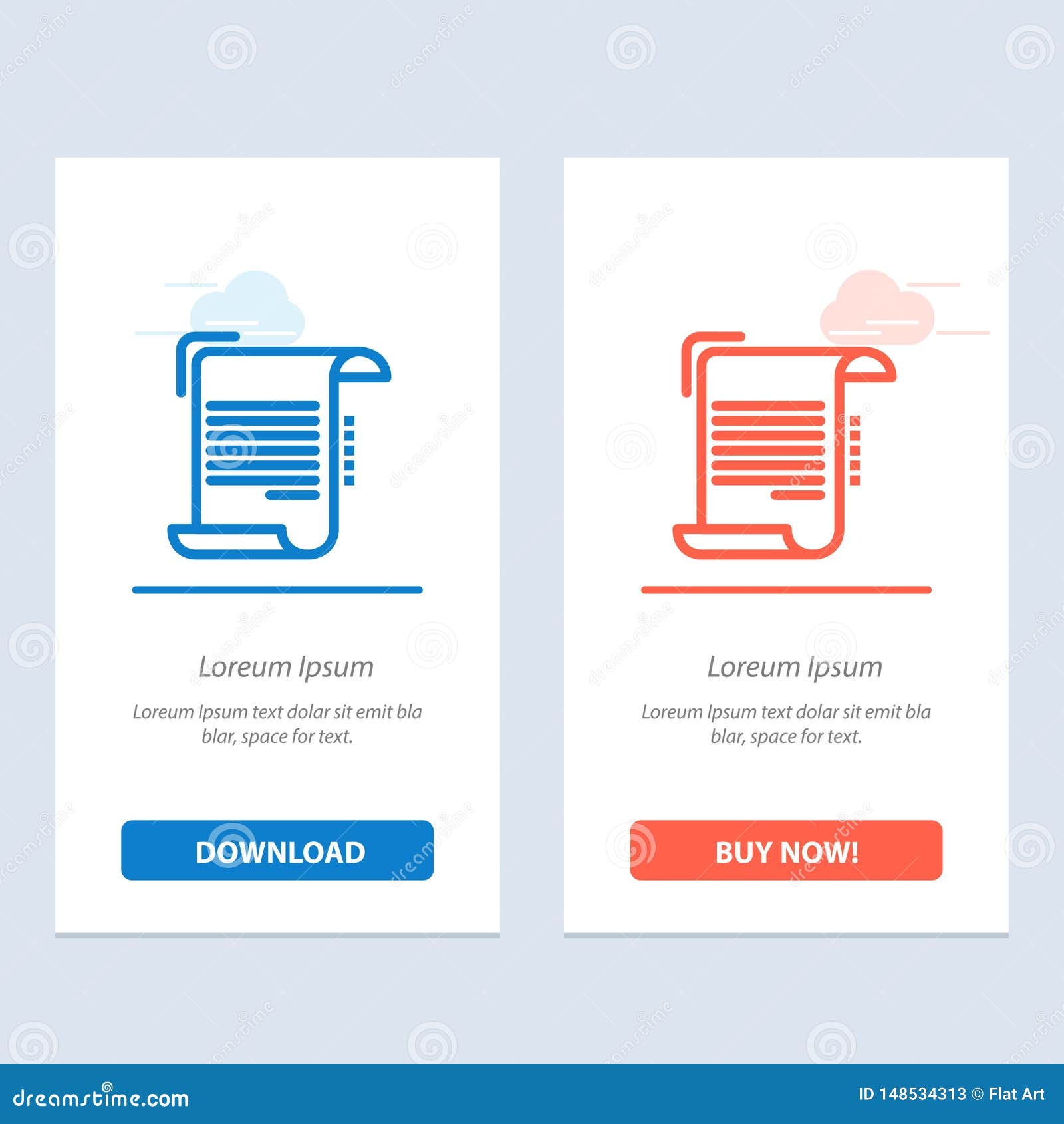 Document, Report, Note, Paper, Guidelines Blue and Red Download and Buy ...