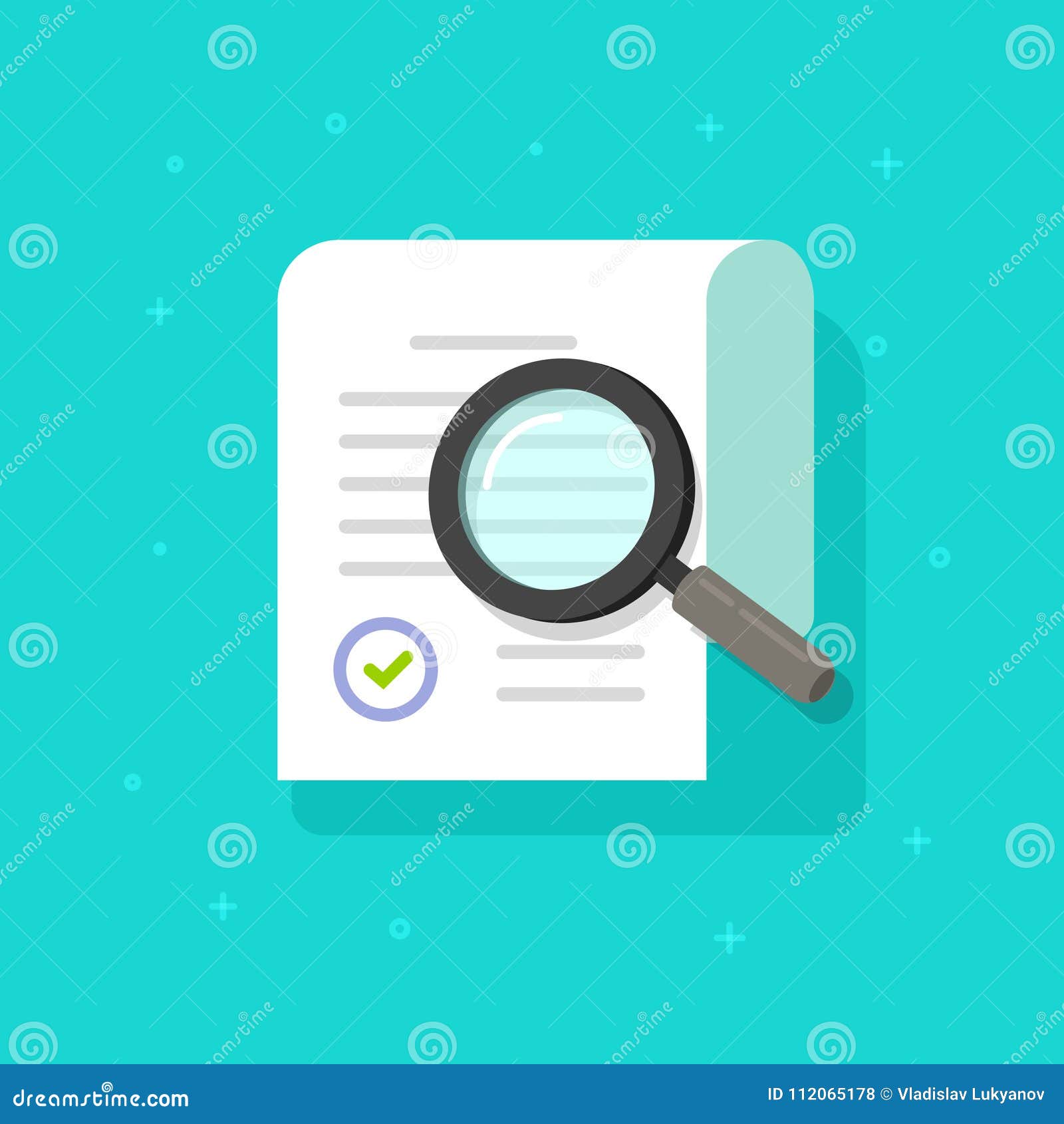 Document Research Vector Illustration, Flat Cartoon Paper Sheet Doc ...