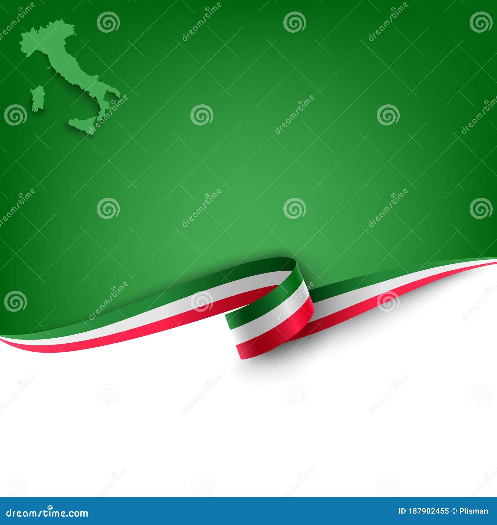 Italian Ribbon Flag Cartoon Vector | CartoonDealer.com #42192119