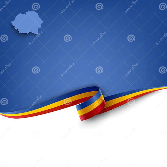 Document with Ribbon and Map Romania Template Stock Vector ...