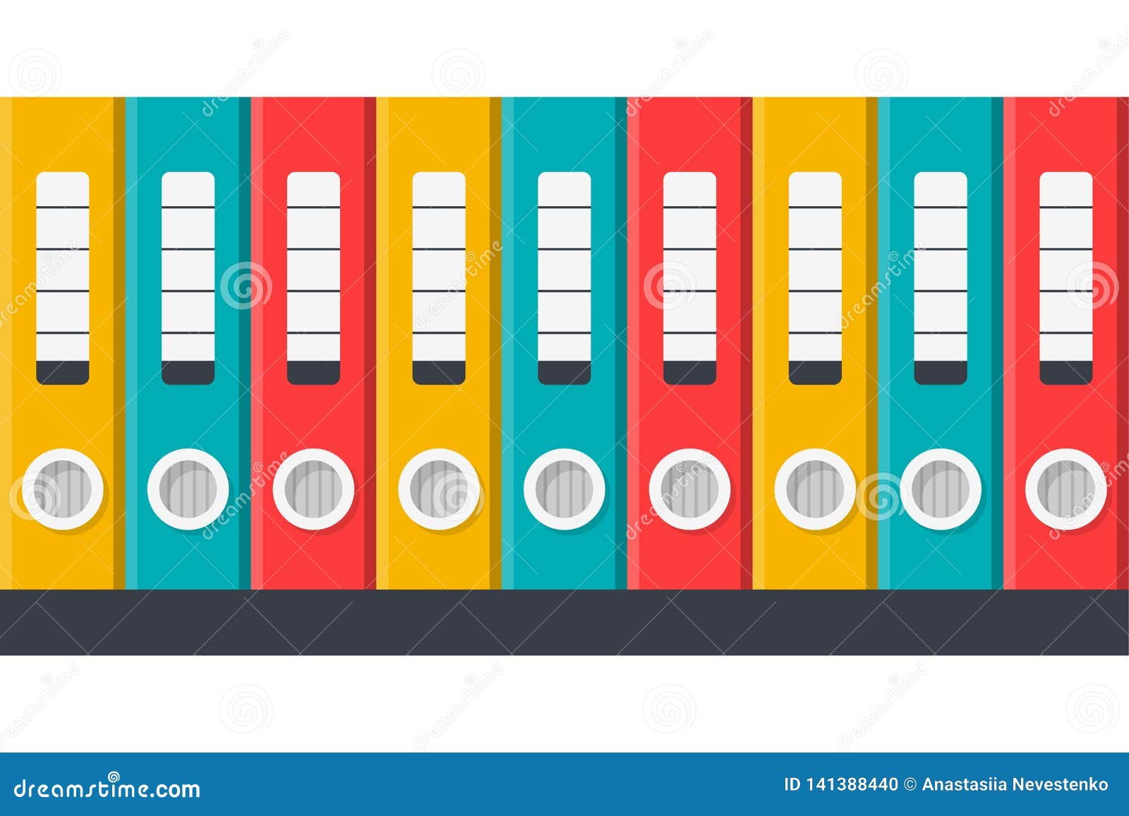 Document ring binders stock vector. Illustration of information - 141388440