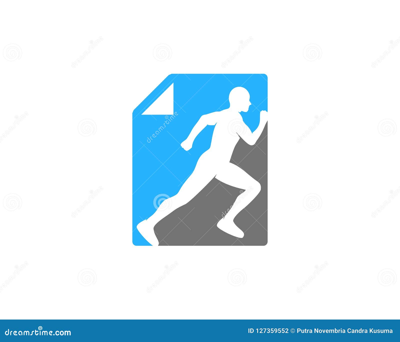 Document Run Logo Icon Design Stock Vector - Illustration of graphic ...
