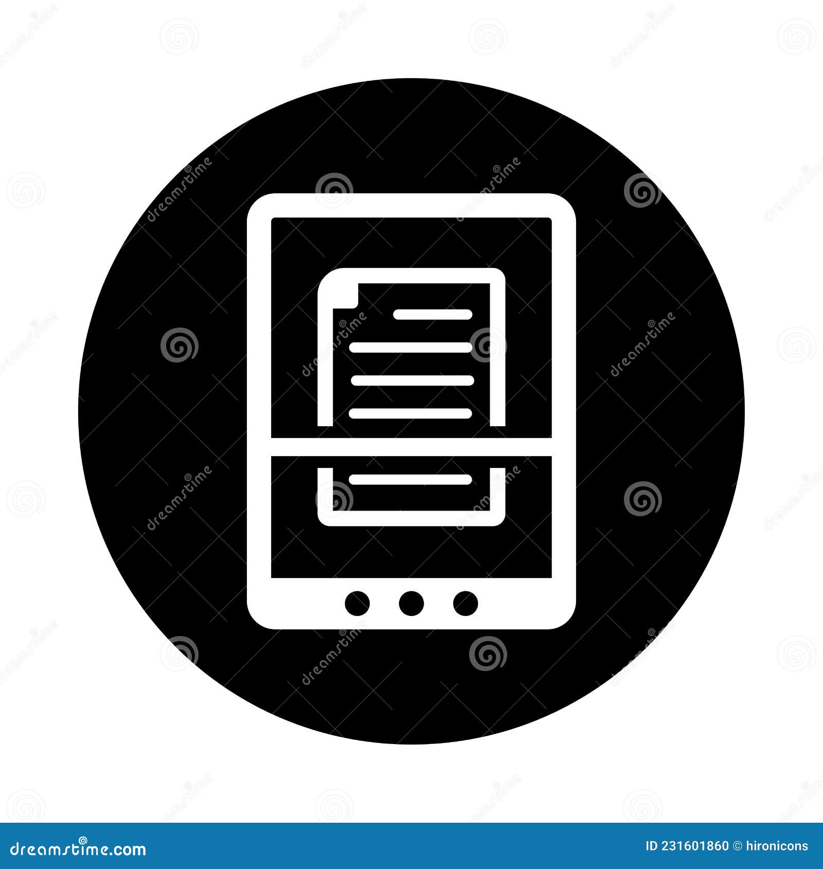 Document, Scan Icon. Black Vector Graphics Stock Vector - Illustration ...