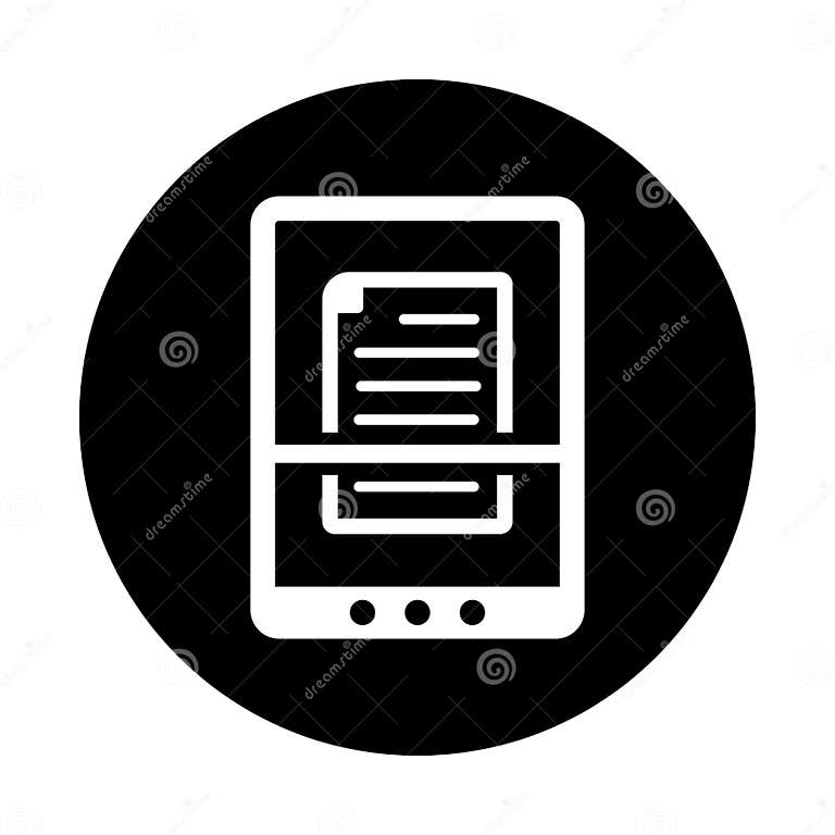 Document, Scan Icon. Black Vector Graphics Stock Vector - Illustration ...