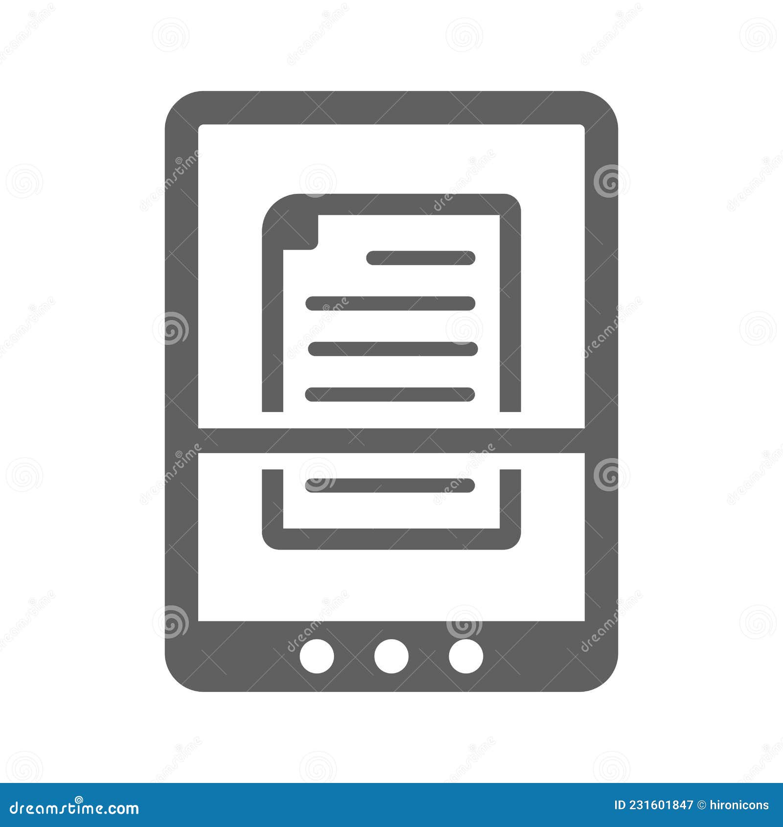 Document, Scan Icon. Gray Vector Graphics Stock Vector - Illustration ...