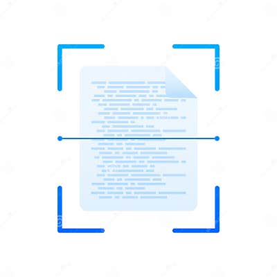 Document Scanner Icon. Digital Scanner. Scanning Text. Icon for Mobile ...