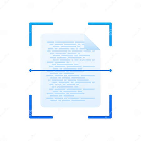 Document Scanner Icon. Digital Scanner. Scanning Text. Icon for Mobile ...