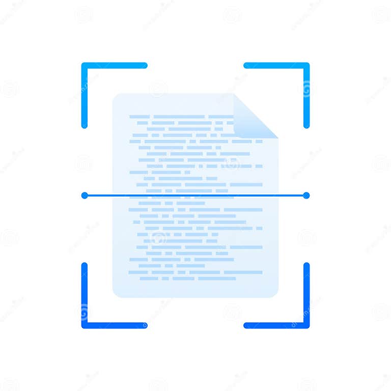 Document Scanner Icon. Digital Scanner. Scanning Text. Icon for Mobile ...