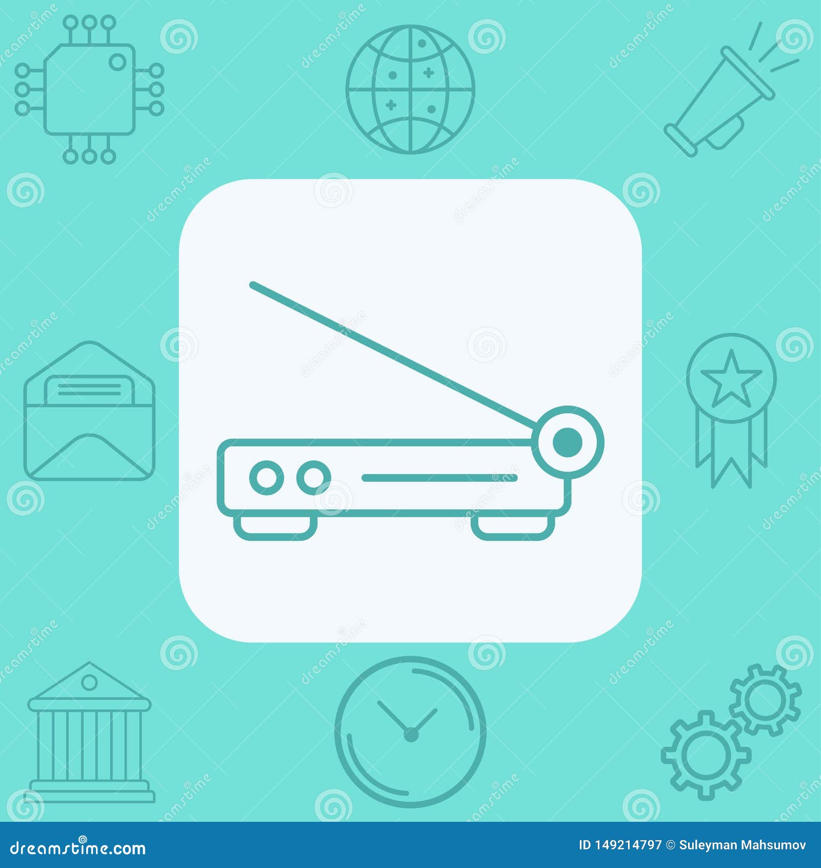 Document Scanner Vector Icon Sign Symbol Stock Vector - Illustration of ...